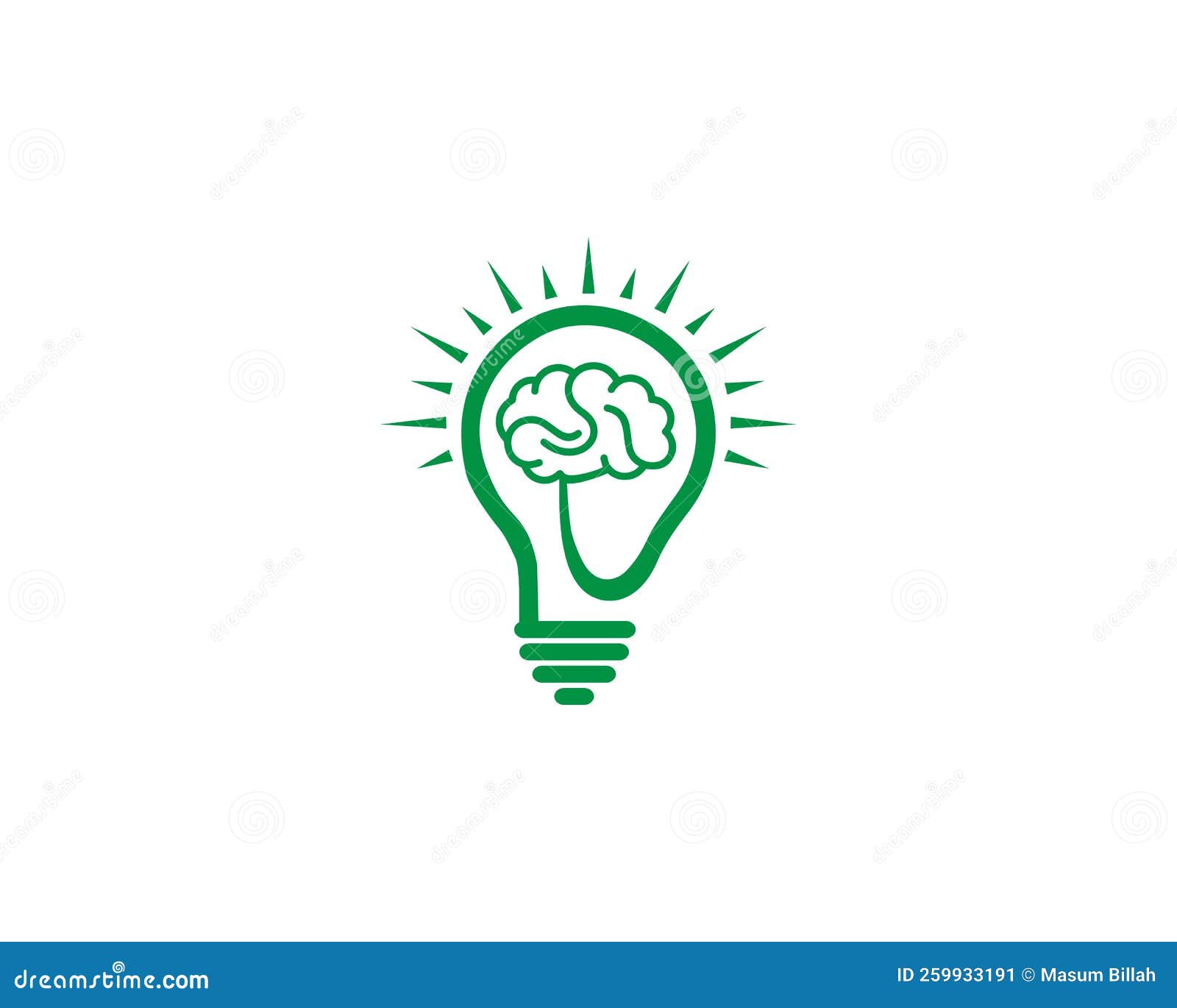 Brain Bulb Creative Idea Logo. Stock Vector - Illustration of blub ...