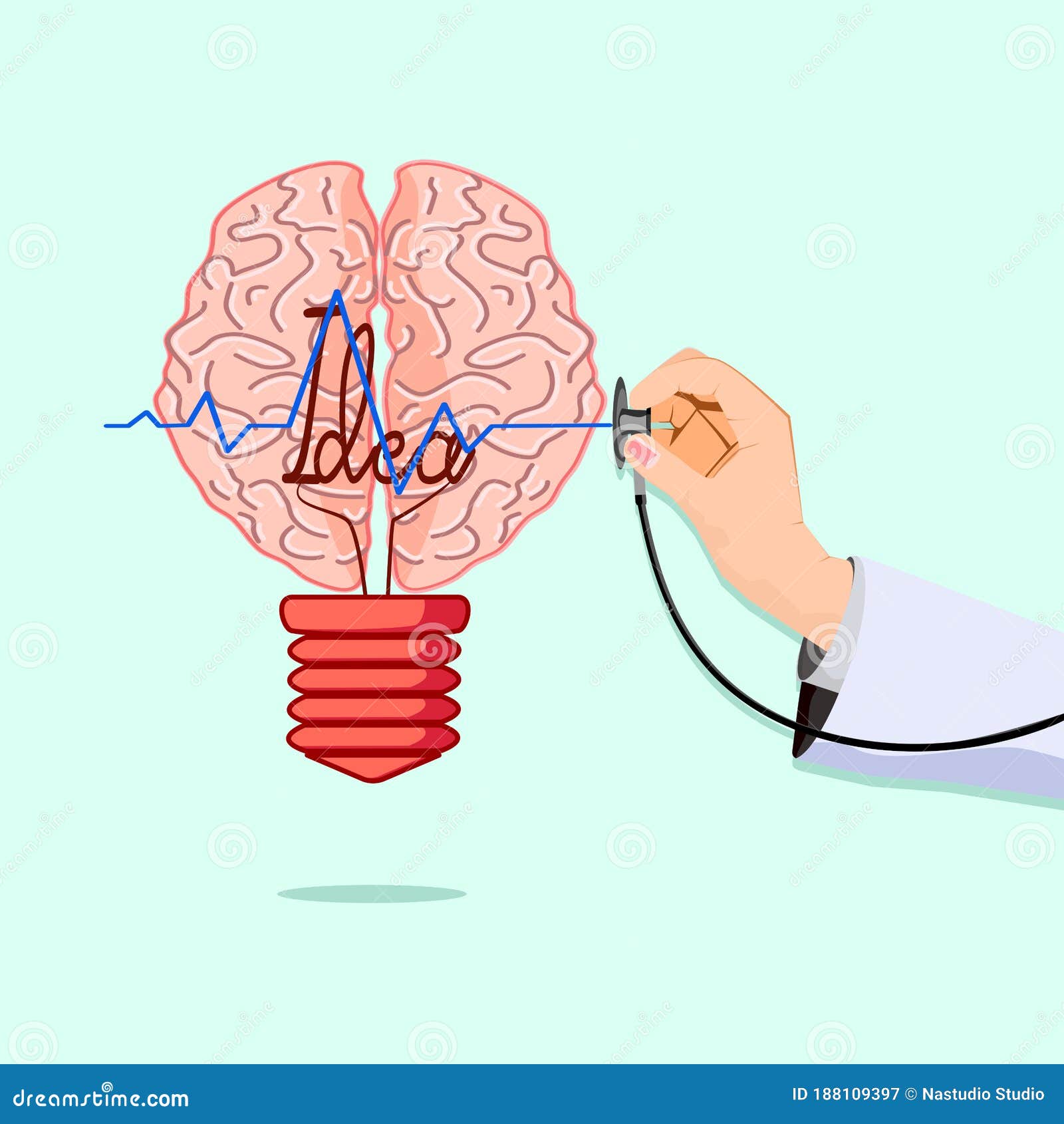 Brain Bulb and the Doctor is Checking the Idea. Intelligence ...