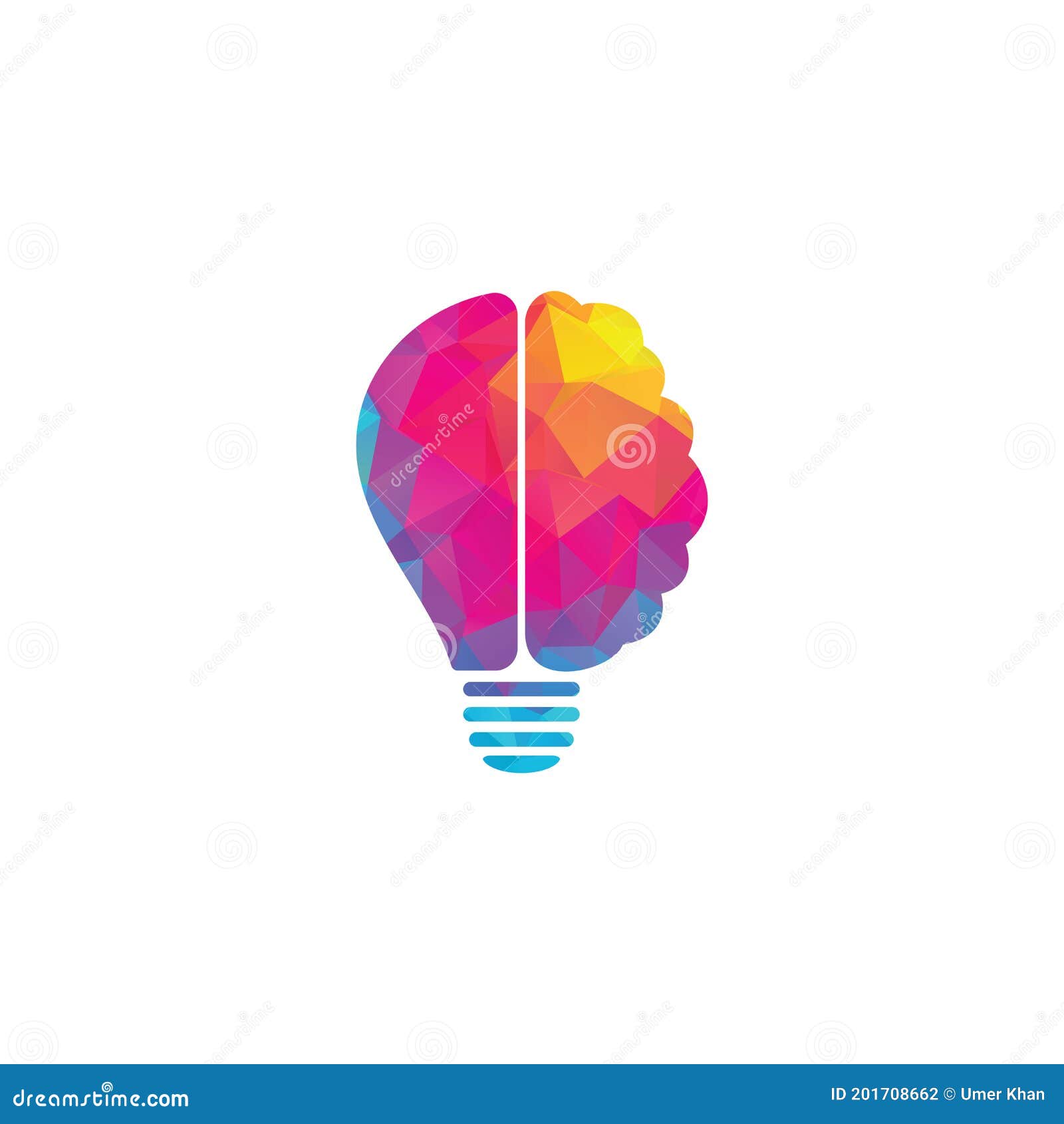 Brain Bulb Icon Symbol Design. Creative Idea Logo Stock Vector ...