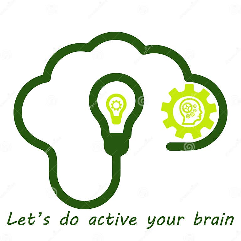 Brain Bulb Mind Setting Bright Your Future Stock Vector - Illustration ...