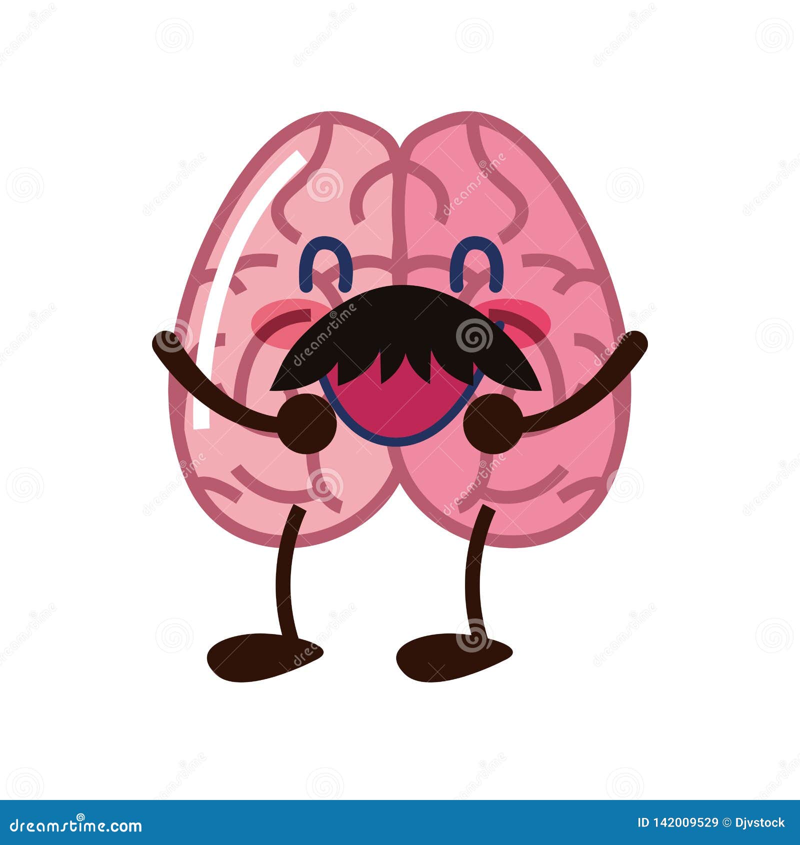 Brain cartoon character stock vector. Illustration of knowledge - 142009529