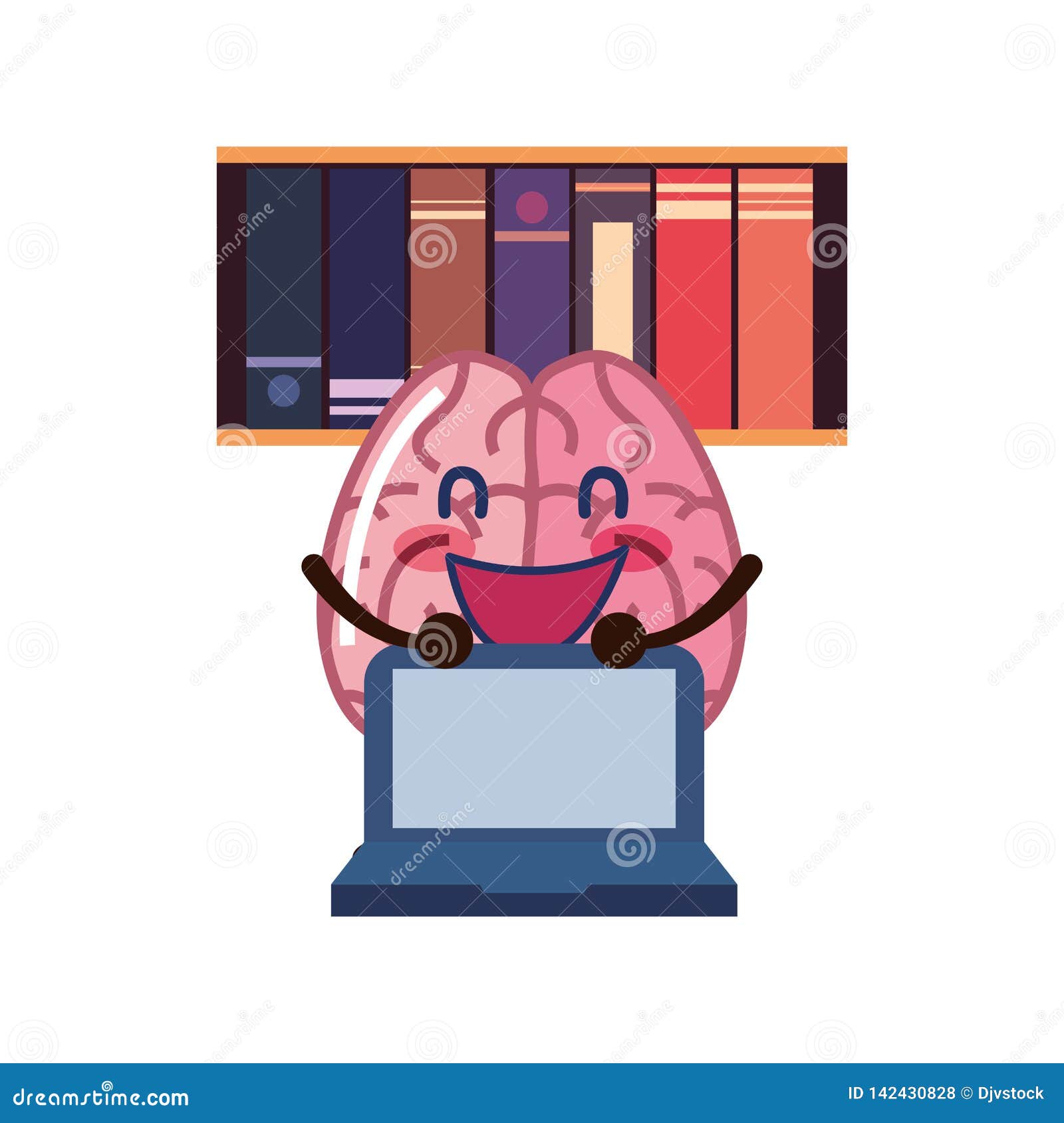 Brain cartoon creativity stock vector. Illustration of learn - 142430828