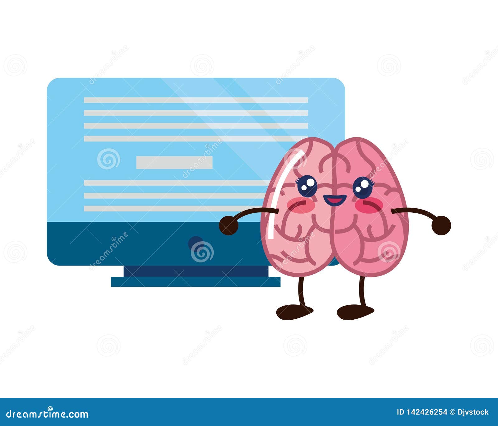 Brain cartoon creativity stock vector. Illustration of business - 142426254