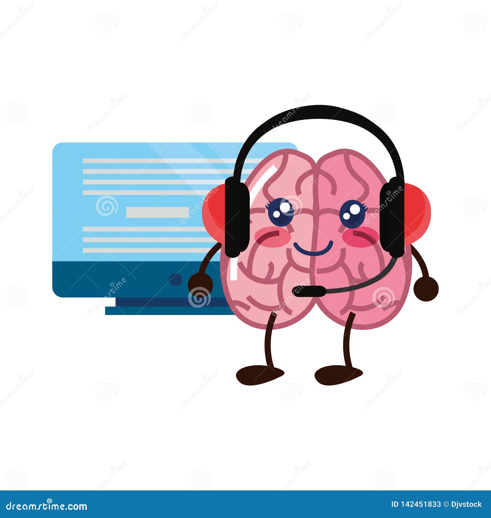 Brain cartoon creativity stock vector. Illustration of smart - 142451833