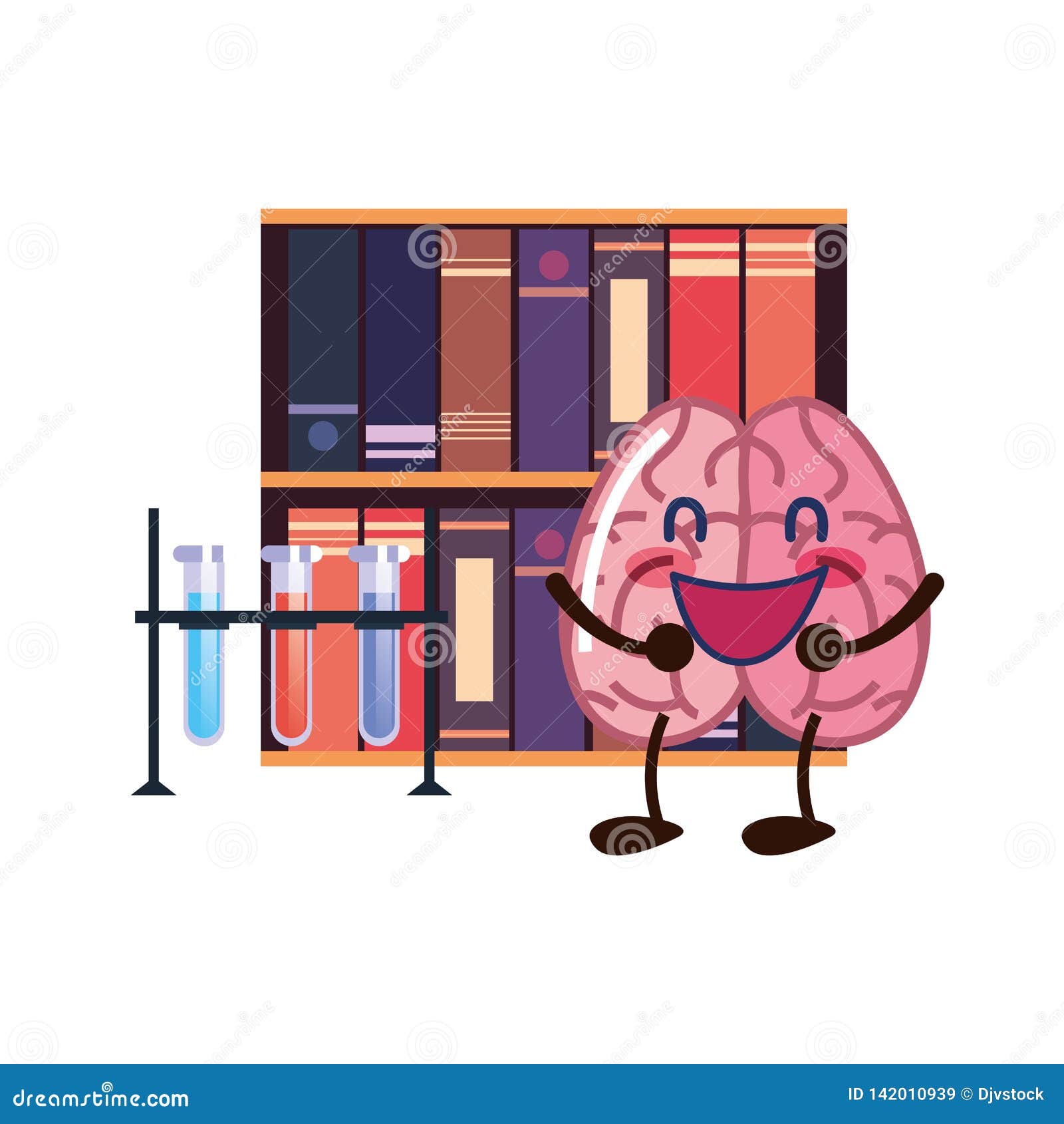 Brain cartoon education stock vector. Illustration of science - 142010939