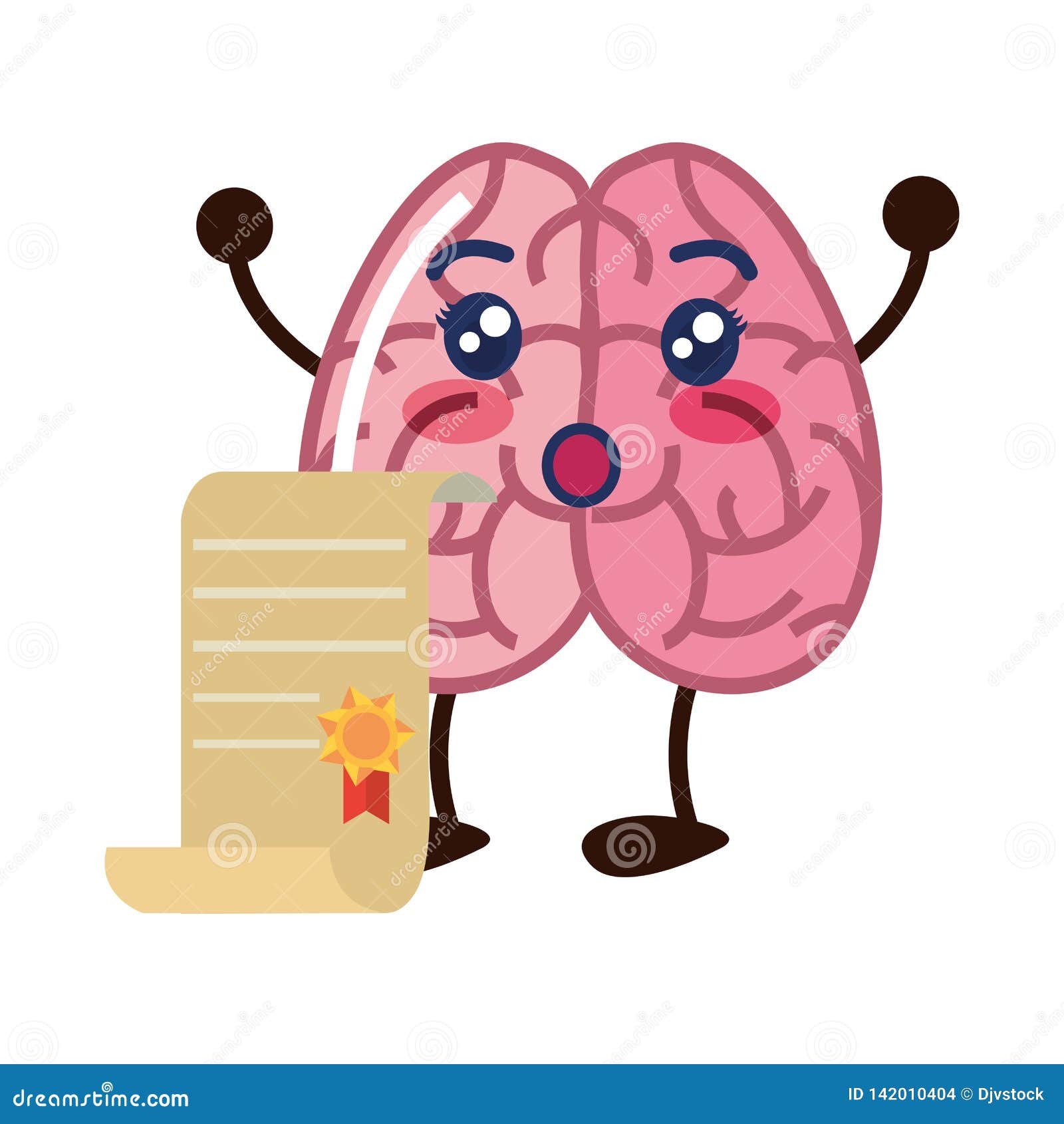 Brain cartoon education stock vector. Illustration of communication ...