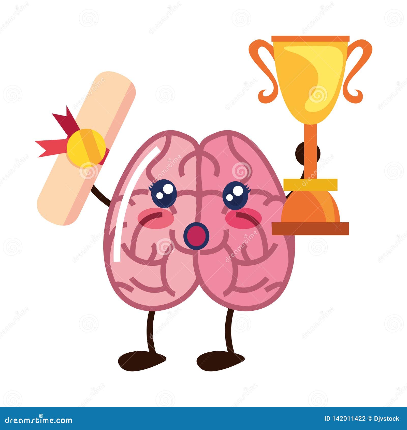 Brain cartoon education stock vector. Illustration of globe - 142011422