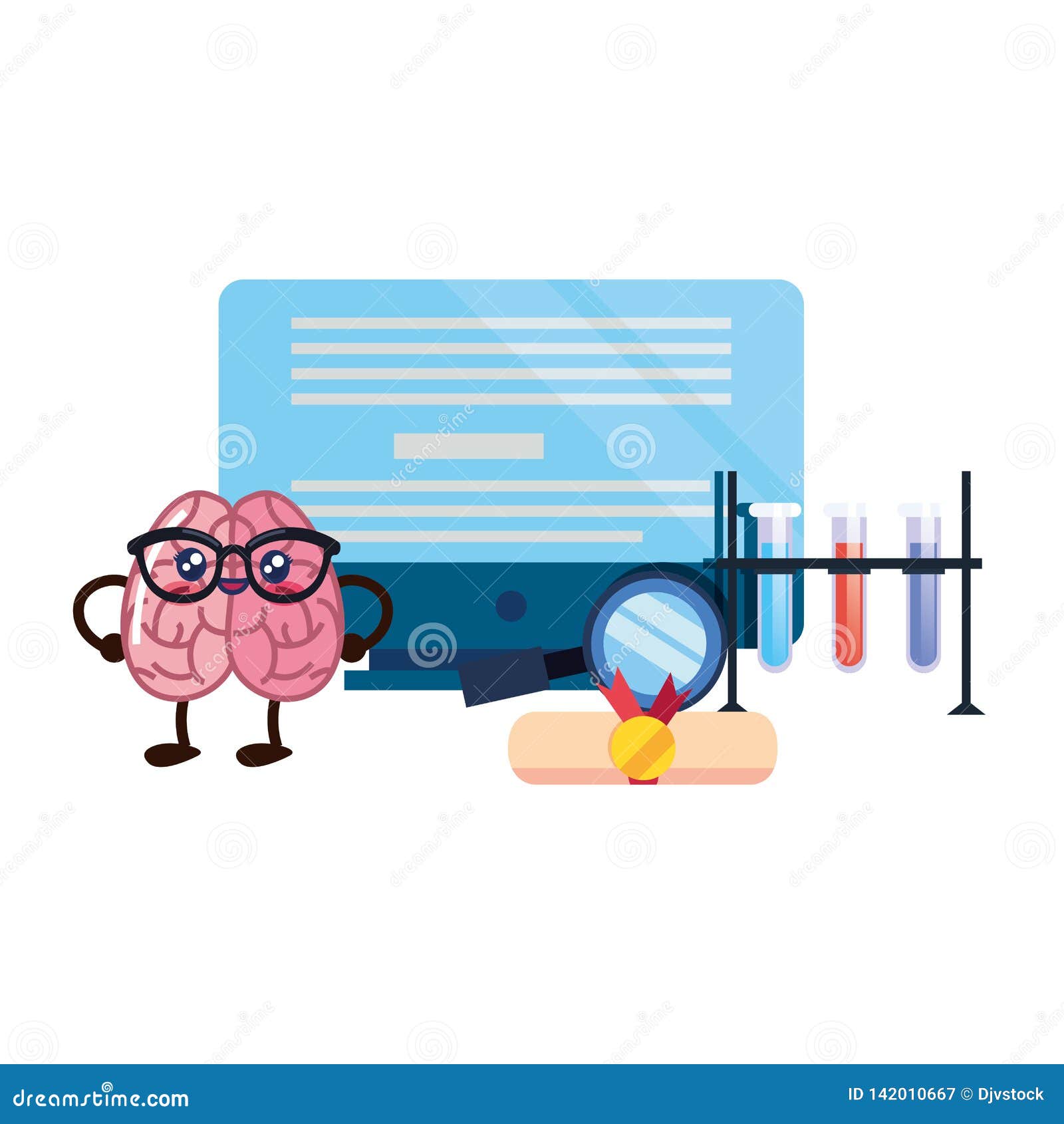 Brain cartoon education stock vector. Illustration of science - 142010667