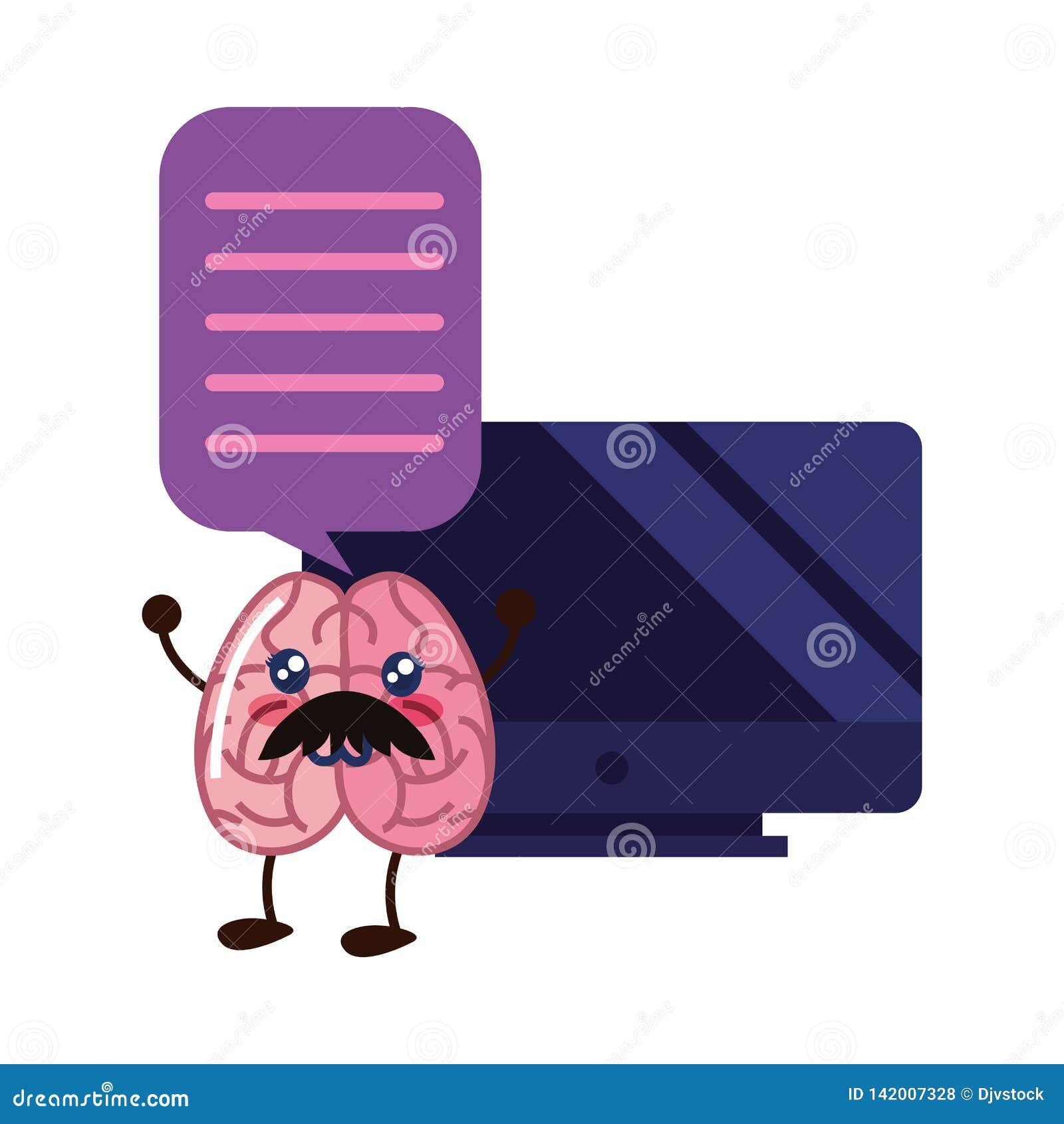 Brain cartoon education stock vector. Illustration of learning - 142007328