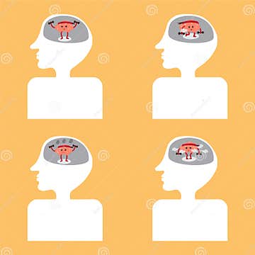 Brain Cartoon Exercise Inside Body Stock Vector - Illustration of ...