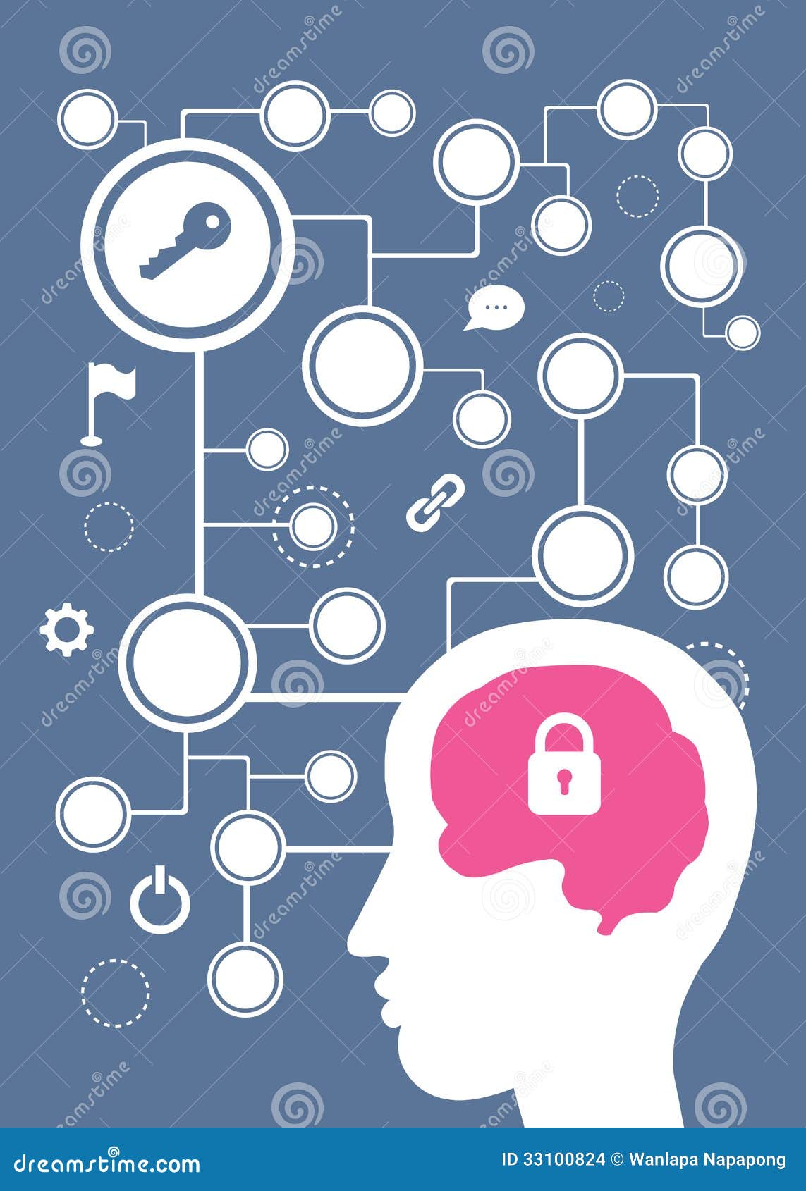 Brain cartoon stock illustration. Illustration of concept - 33100824