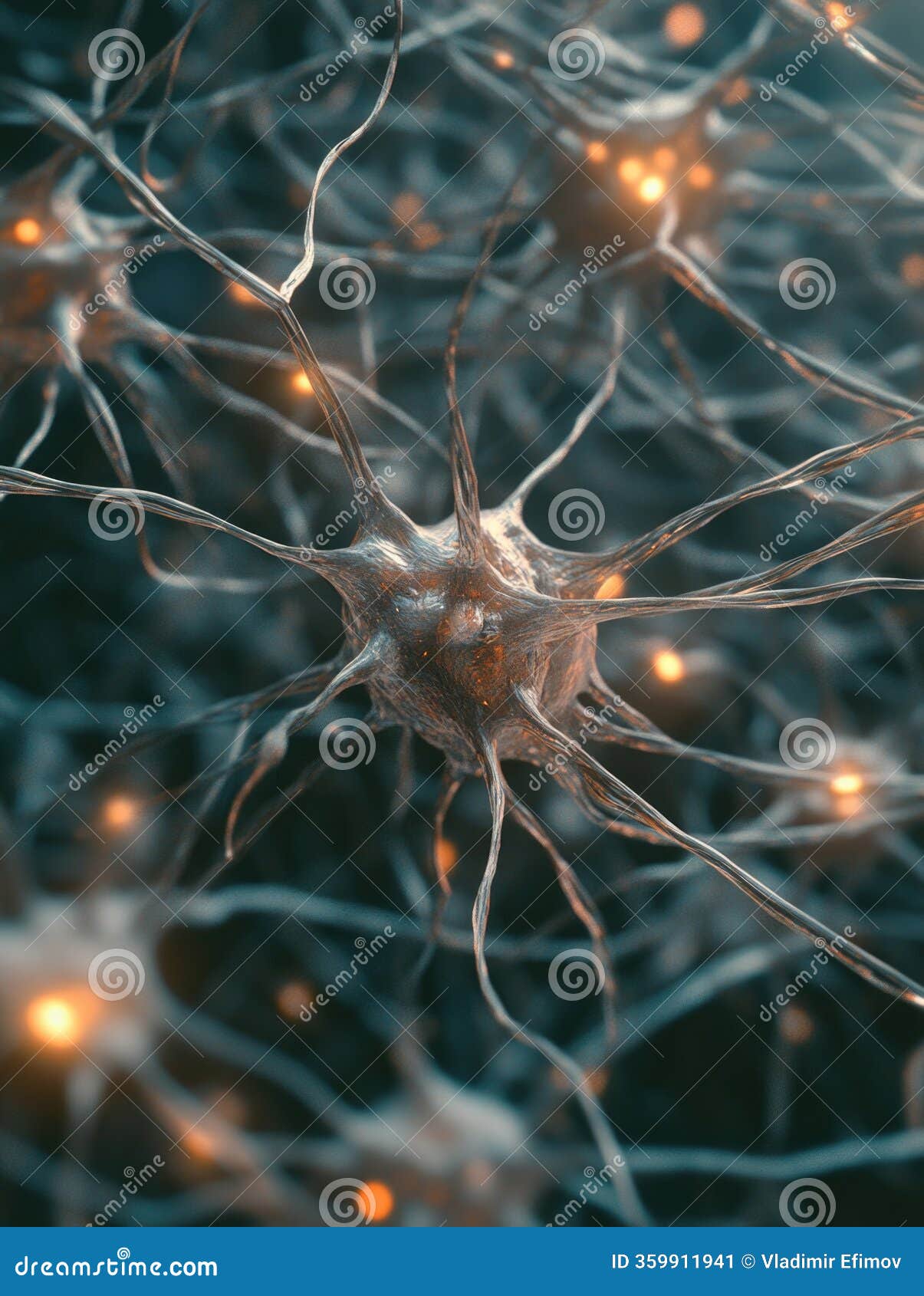 Brain Cell Illustration stock image. Image of neurobiology - 359911941