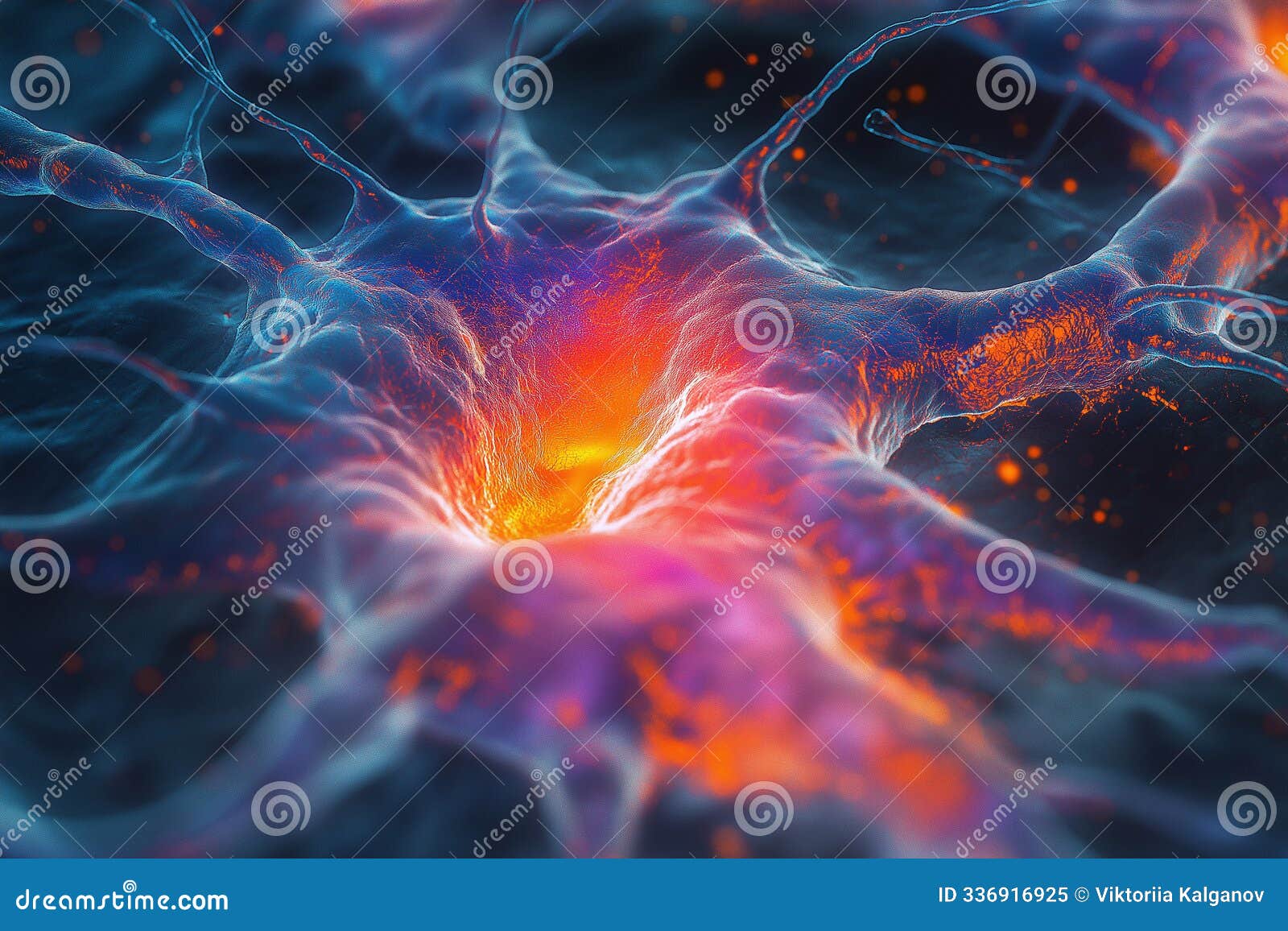 A Brain Cell Under a Microscope, an Abstract Screensaver for ...