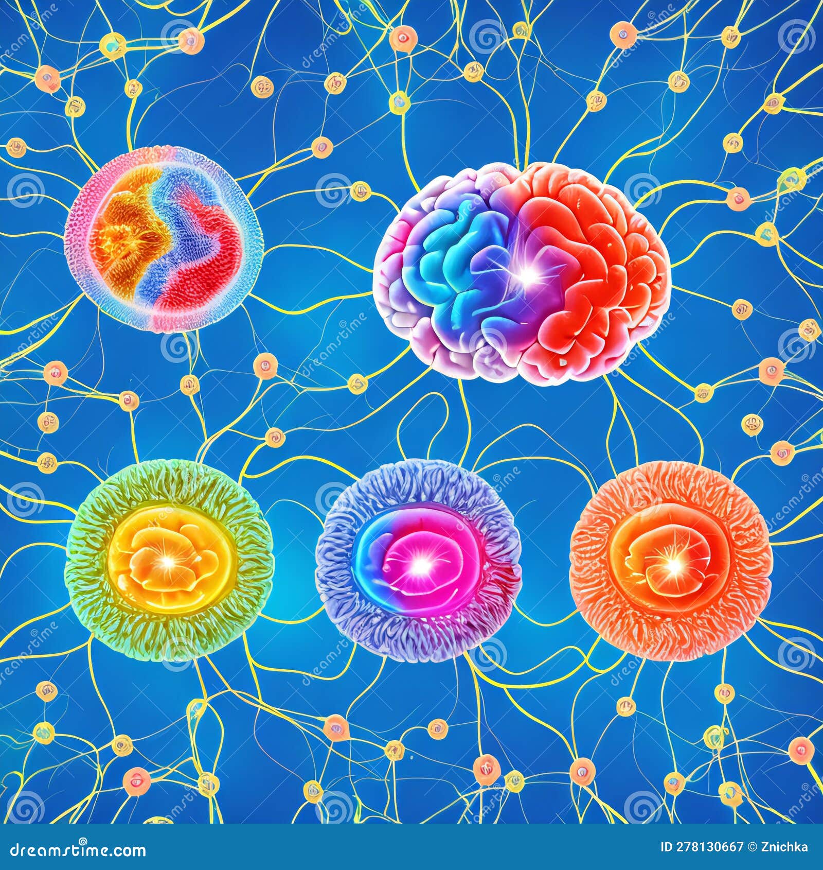 Neural Pathways and Synaptic Links - Concept Stock Illustration ...