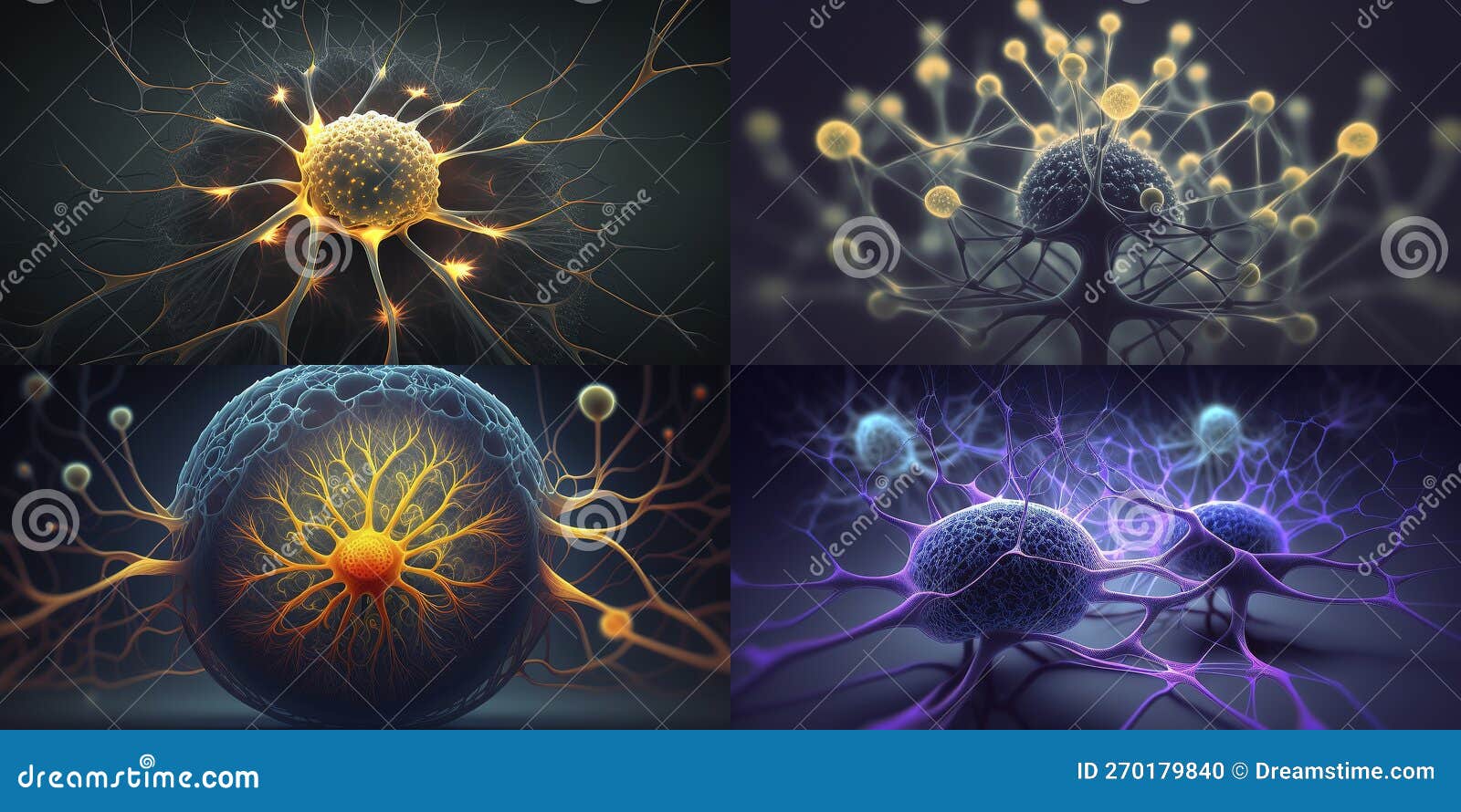 Brain Cells are Interconnected Stock Illustration - Illustration of ...