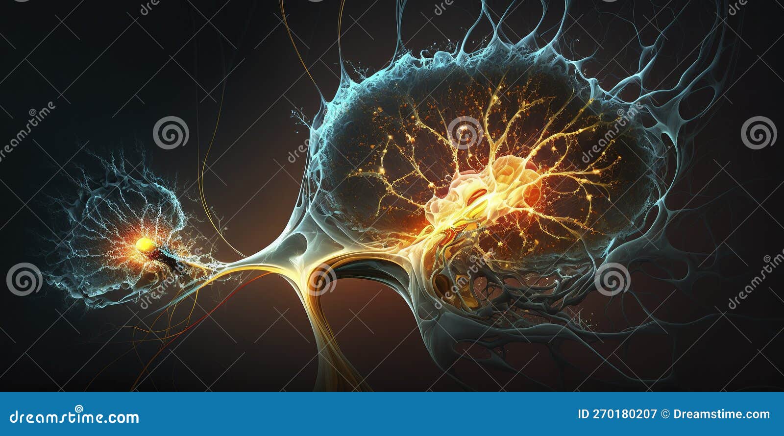 Brain Cells are Interconnected Stock Illustration - Illustration of ...