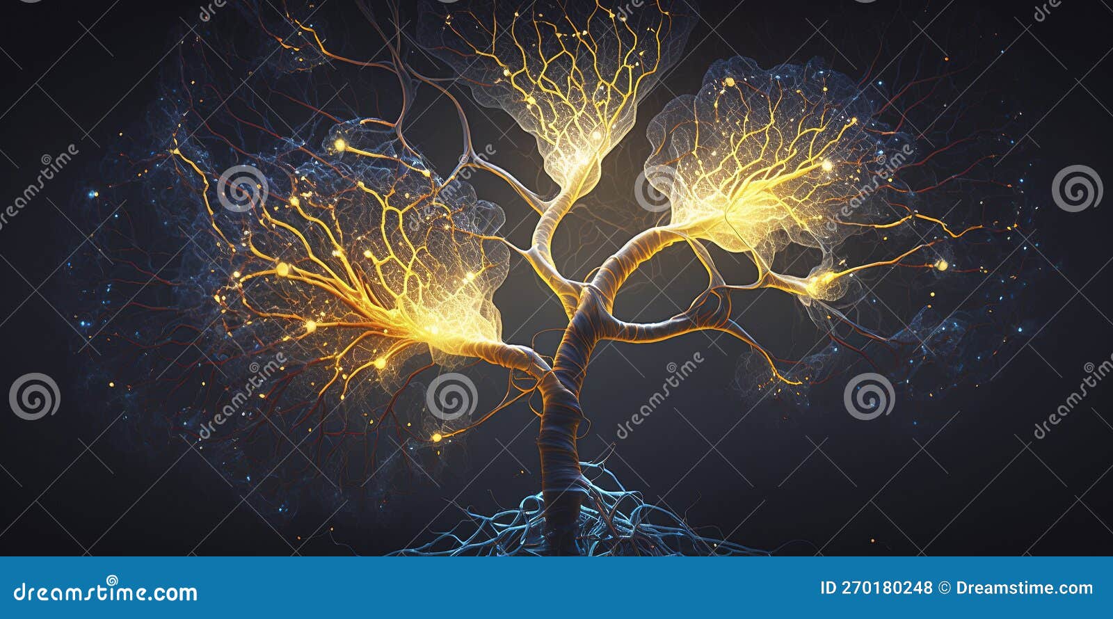 Brain Cells are Interconnected Stock Illustration - Illustration of ...