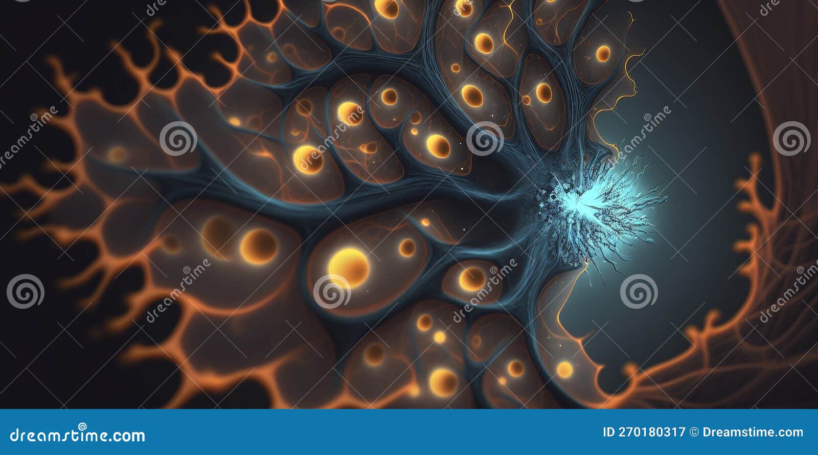 Brain Cells are Interconnected Stock Illustration - Illustration of ...