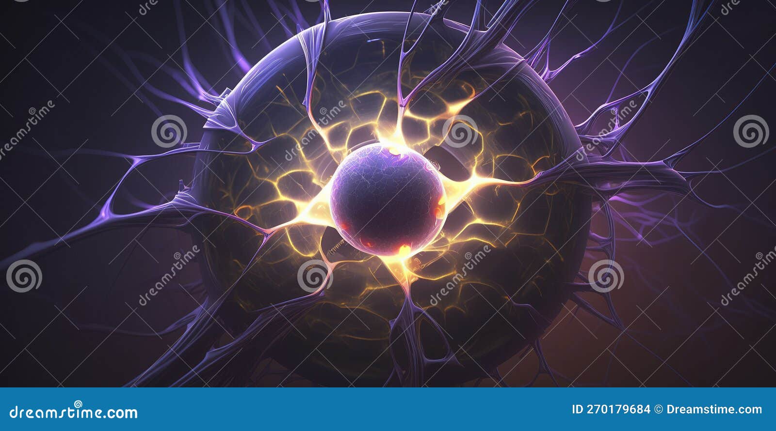 Brain Cells are Interconnected Stock Illustration - Illustration of ...