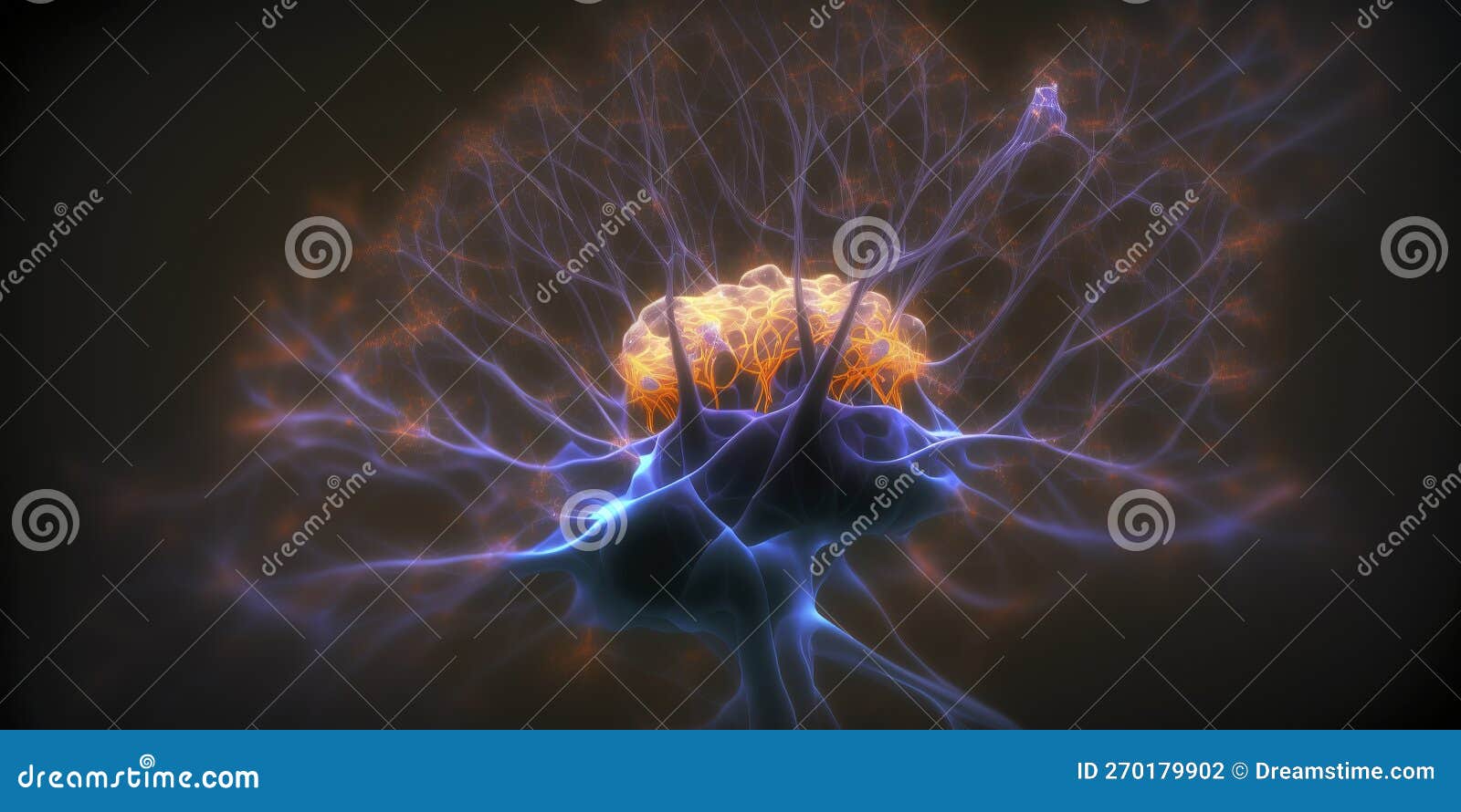 Brain Cells are Interconnected Stock Illustration - Illustration of ...