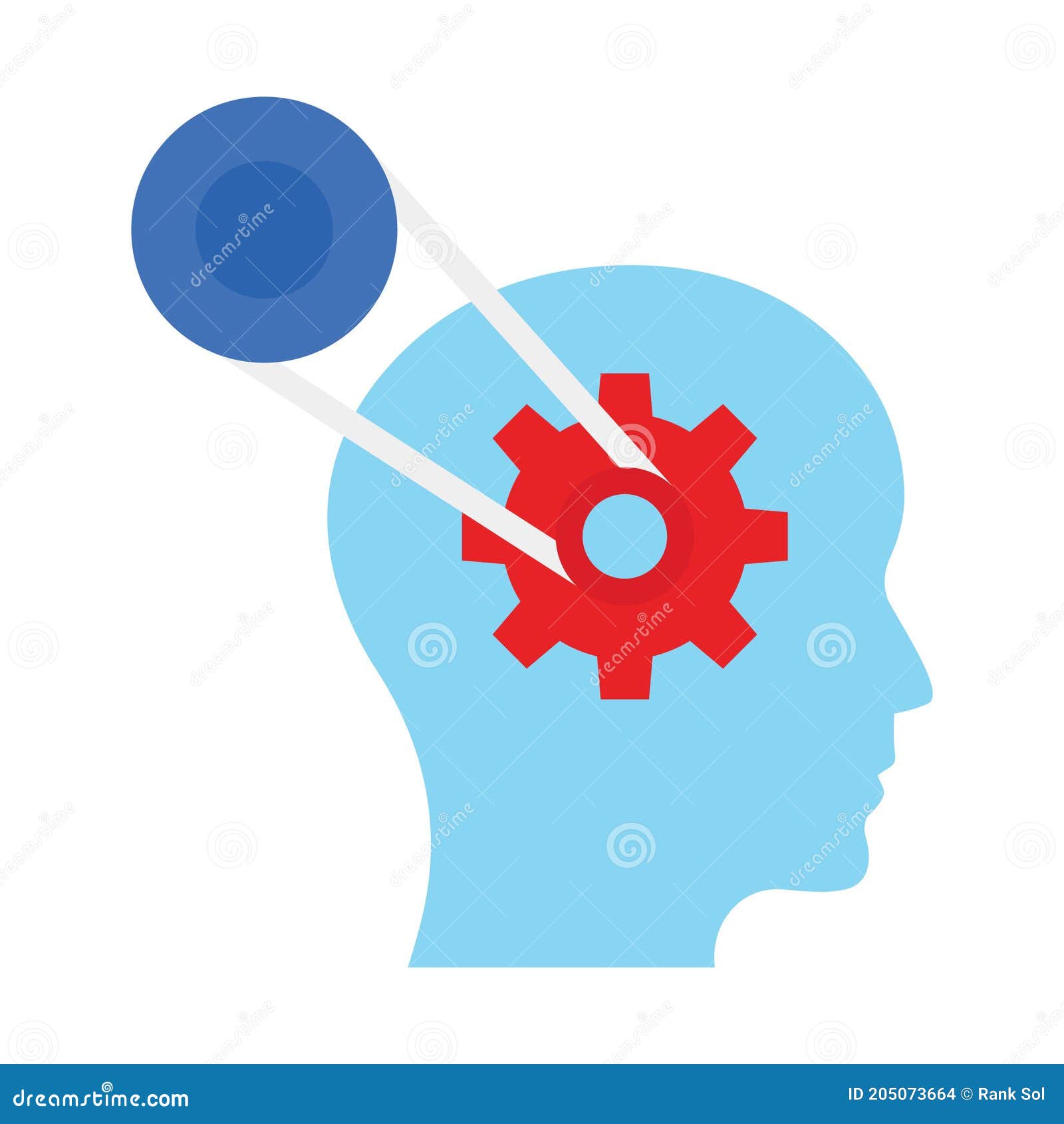 Brain Chain, Brainstorming Vector Icon Which Can Easily Modify Stock ...