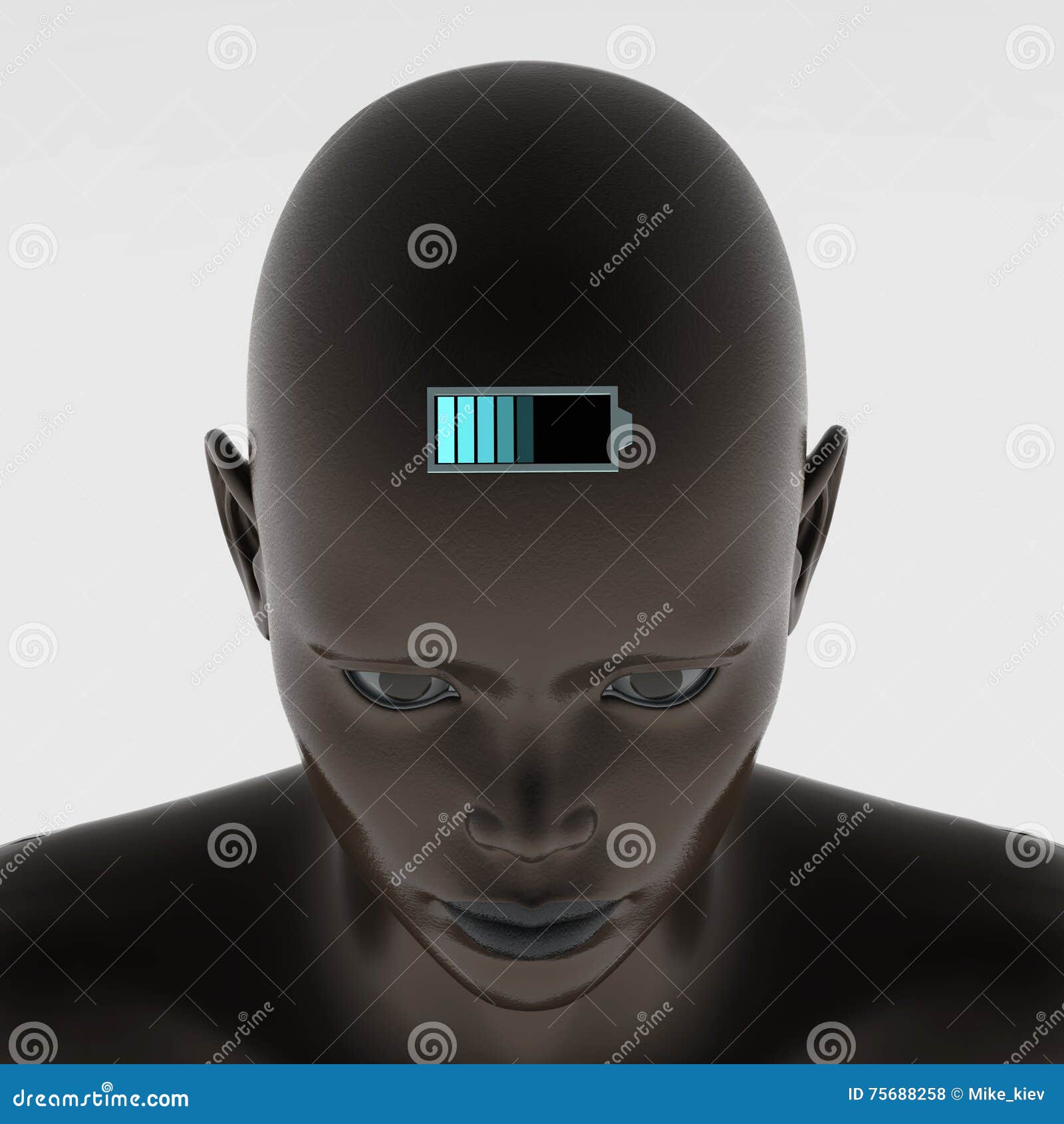 Brain charging stock illustration. Illustration of human - 75688258