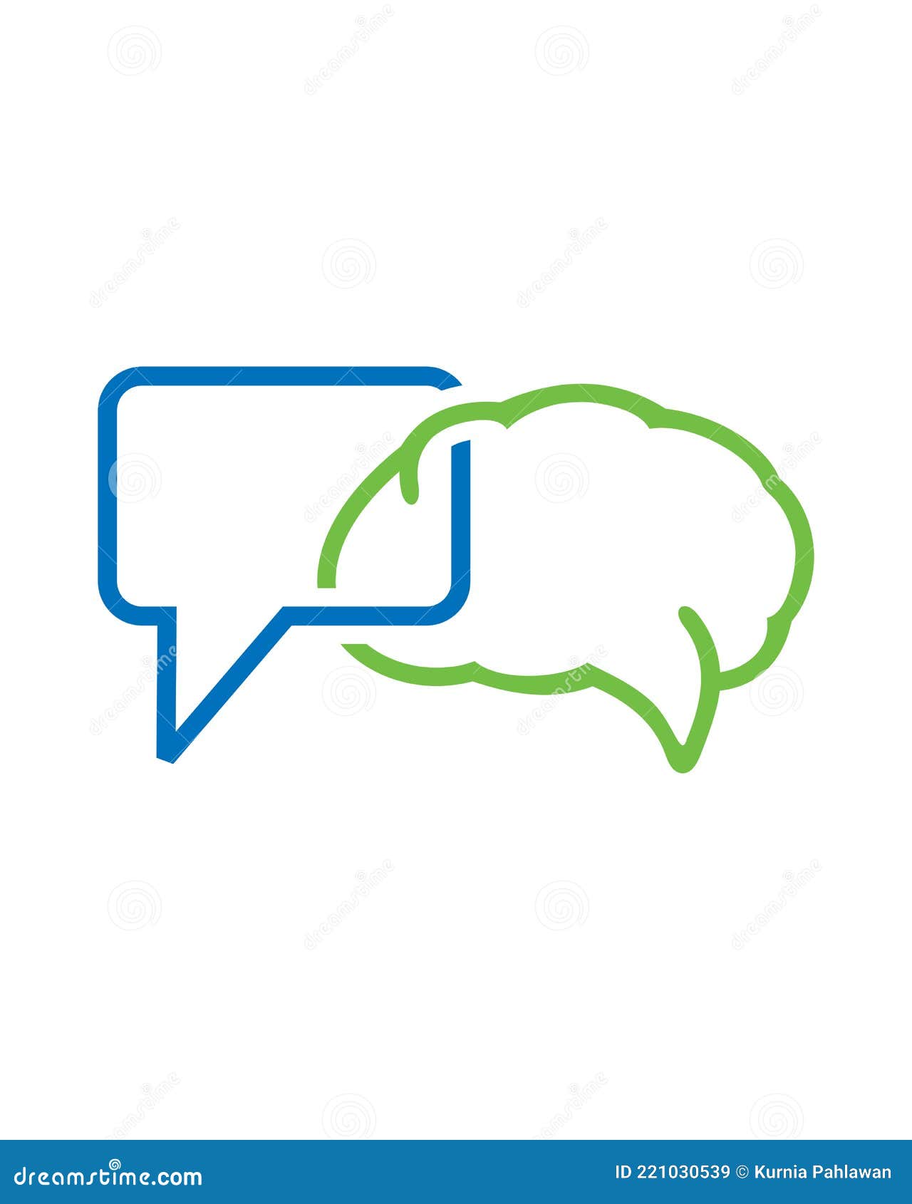 Brain Chat Logo , Chat Logo Vector Stock Vector - Illustration of ...