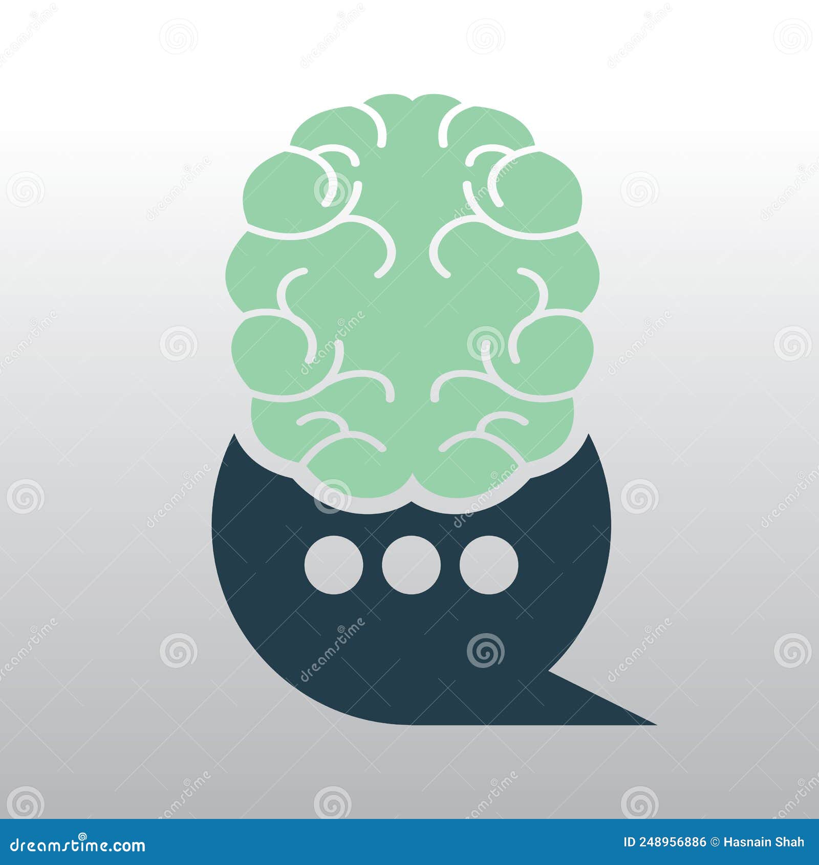 Brain Chat Logo Design Template. Stock Vector - Illustration of medical ...