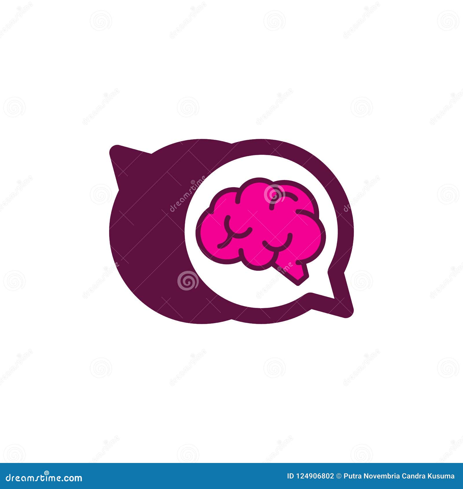 Brain Chat Logo Icon Design Ilustración del Vector - Ilustración de ...