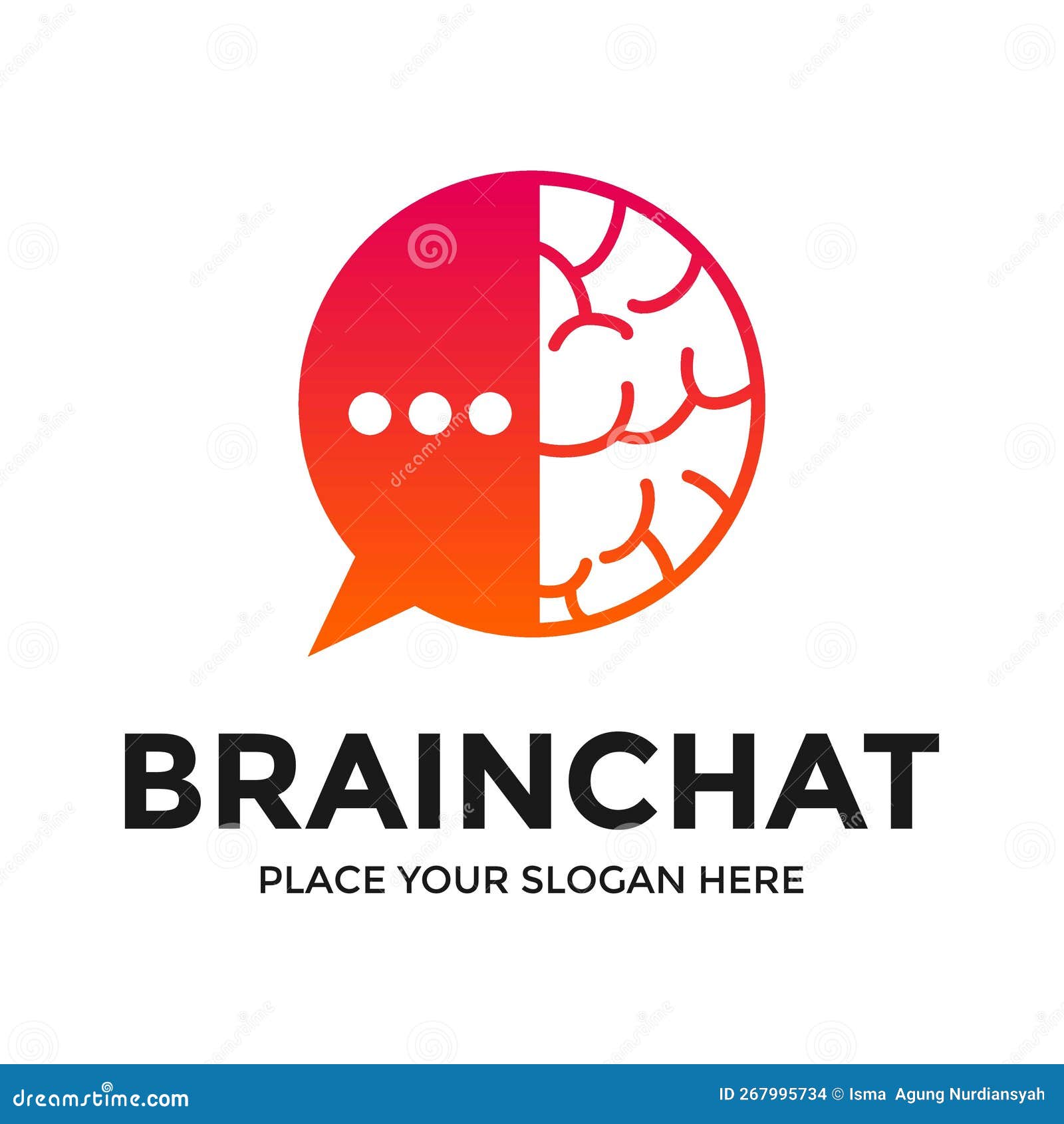 Brain Chat Vector Logo Template. this Design Use Mind Symbol. Suitable ...