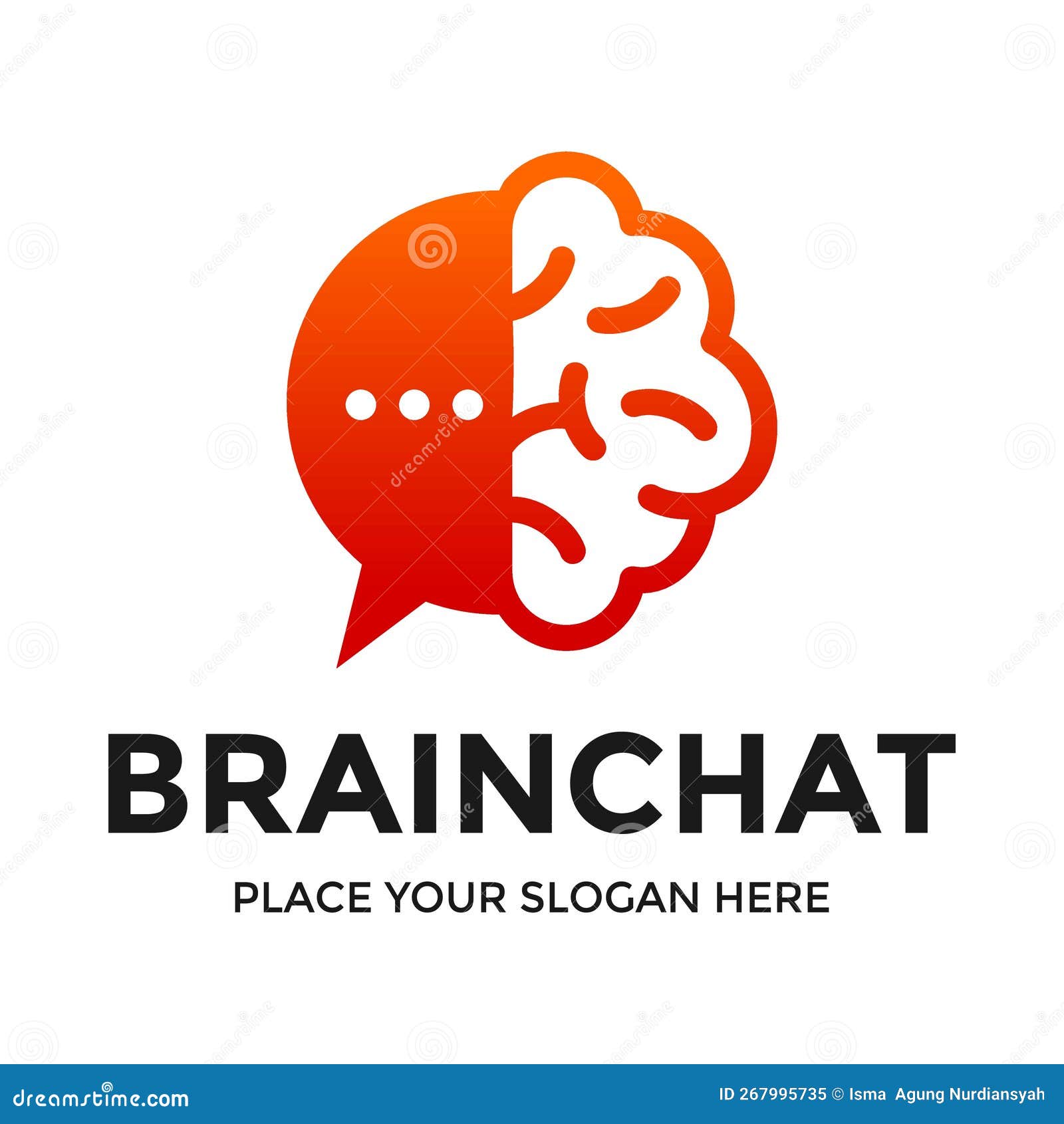 Brain Chat Vector Logo Template. this Design Use Mind Symbol. Suitable ...