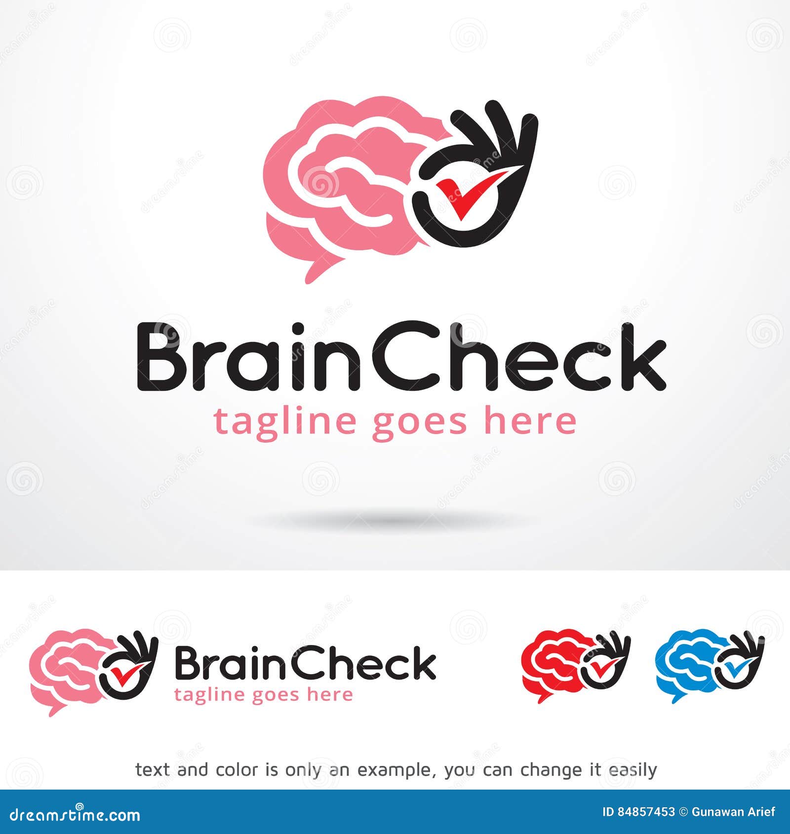 Brain Check Logo Template Design Vector Stock Vector - Illustration of ...
