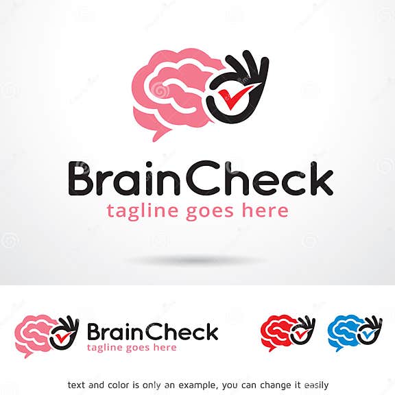 Brain Check Logo Template Design Vector Stock Vector - Illustration of ...