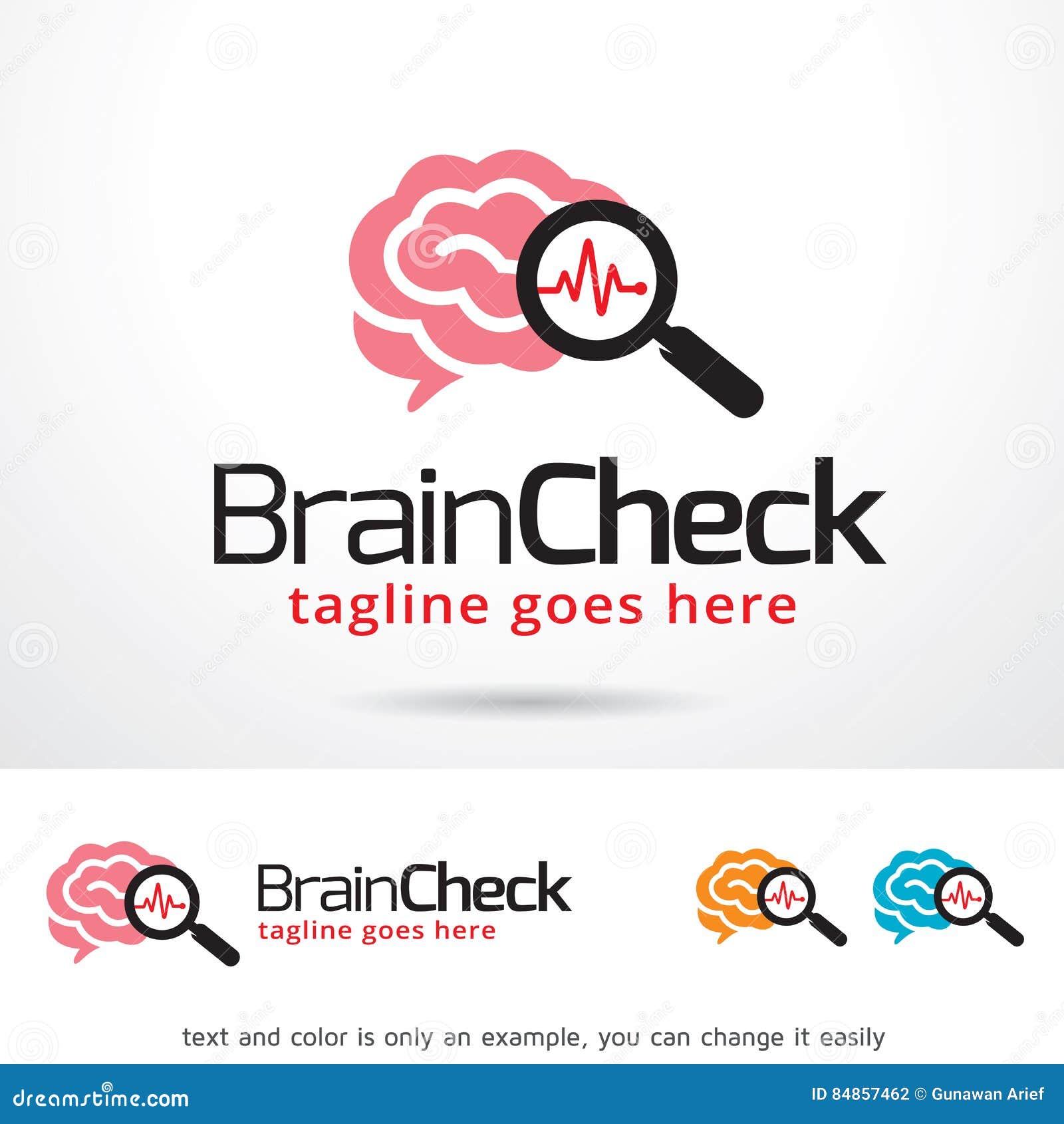 Brain Check Logo Template Design Vector Stock Vector - Illustration of ...