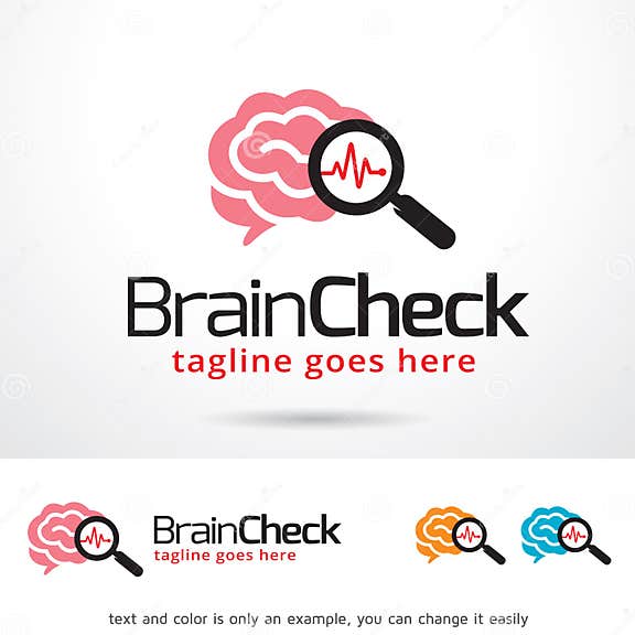 Brain Check Logo Template Design Vector Stock Vector - Illustration of ...