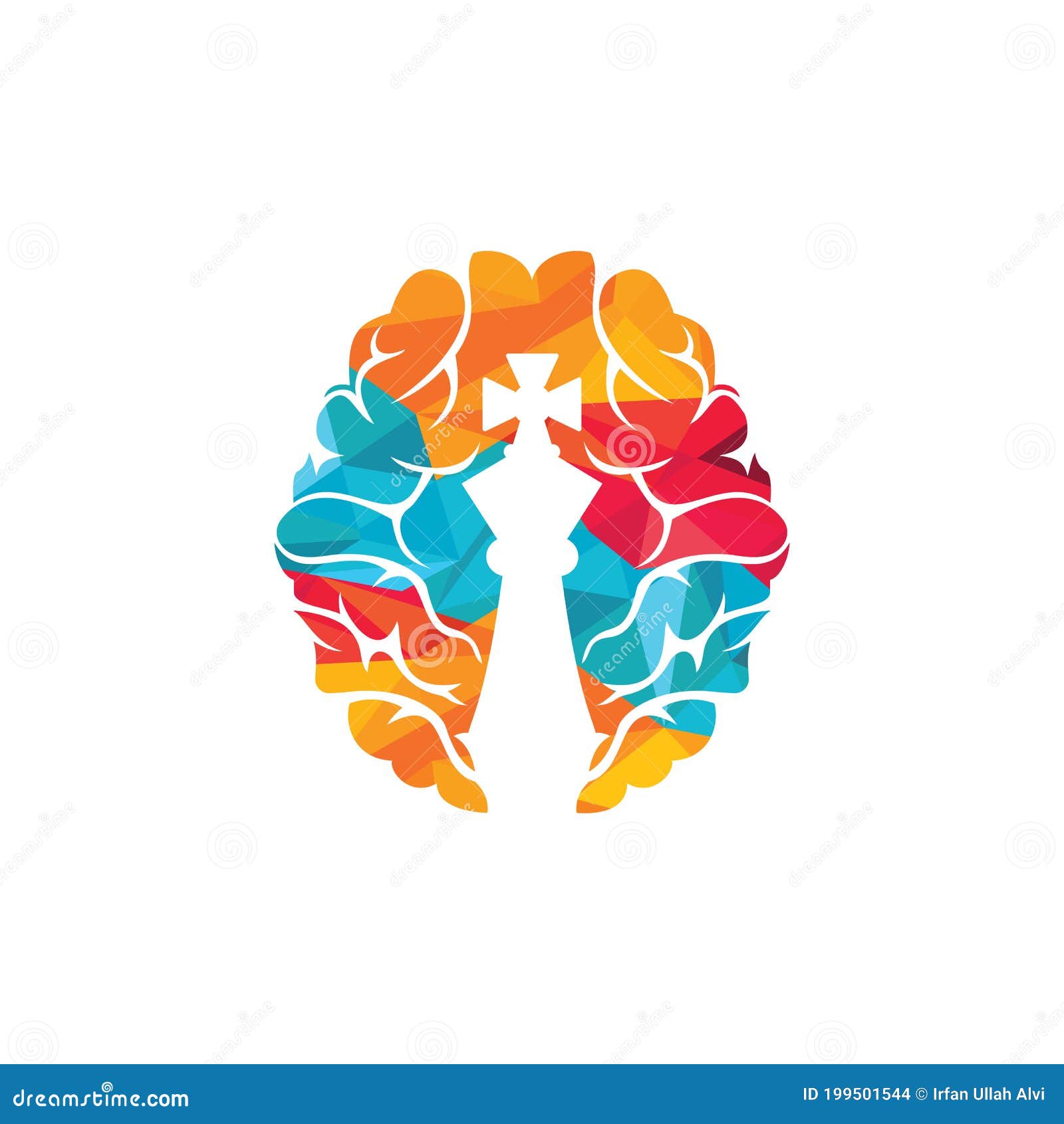 Brain Chess Vector Logo Design Template. Stock Vector - Illustration of ...