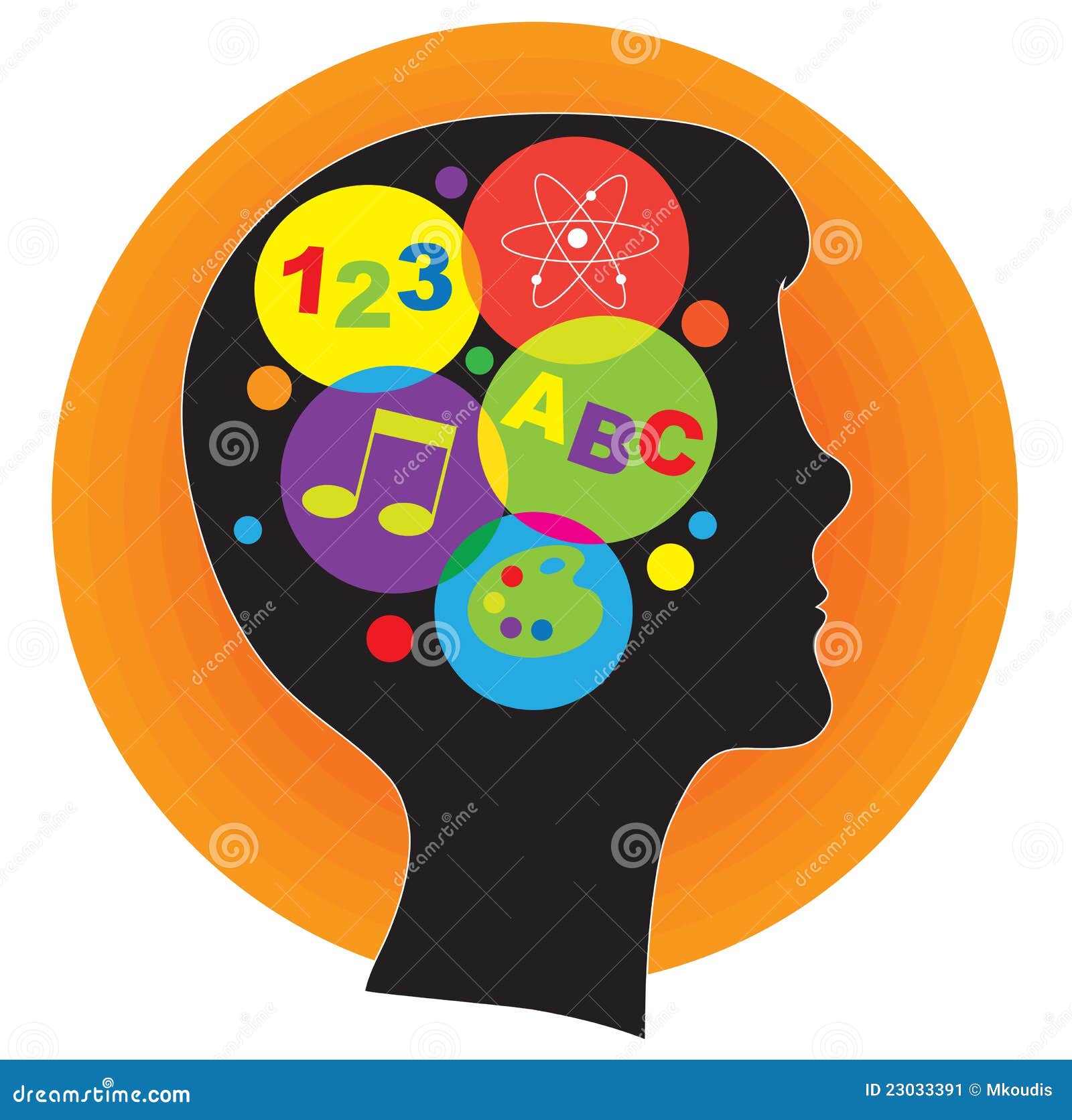 Brain Child stock illustration. Illustration of colorful - 23033391