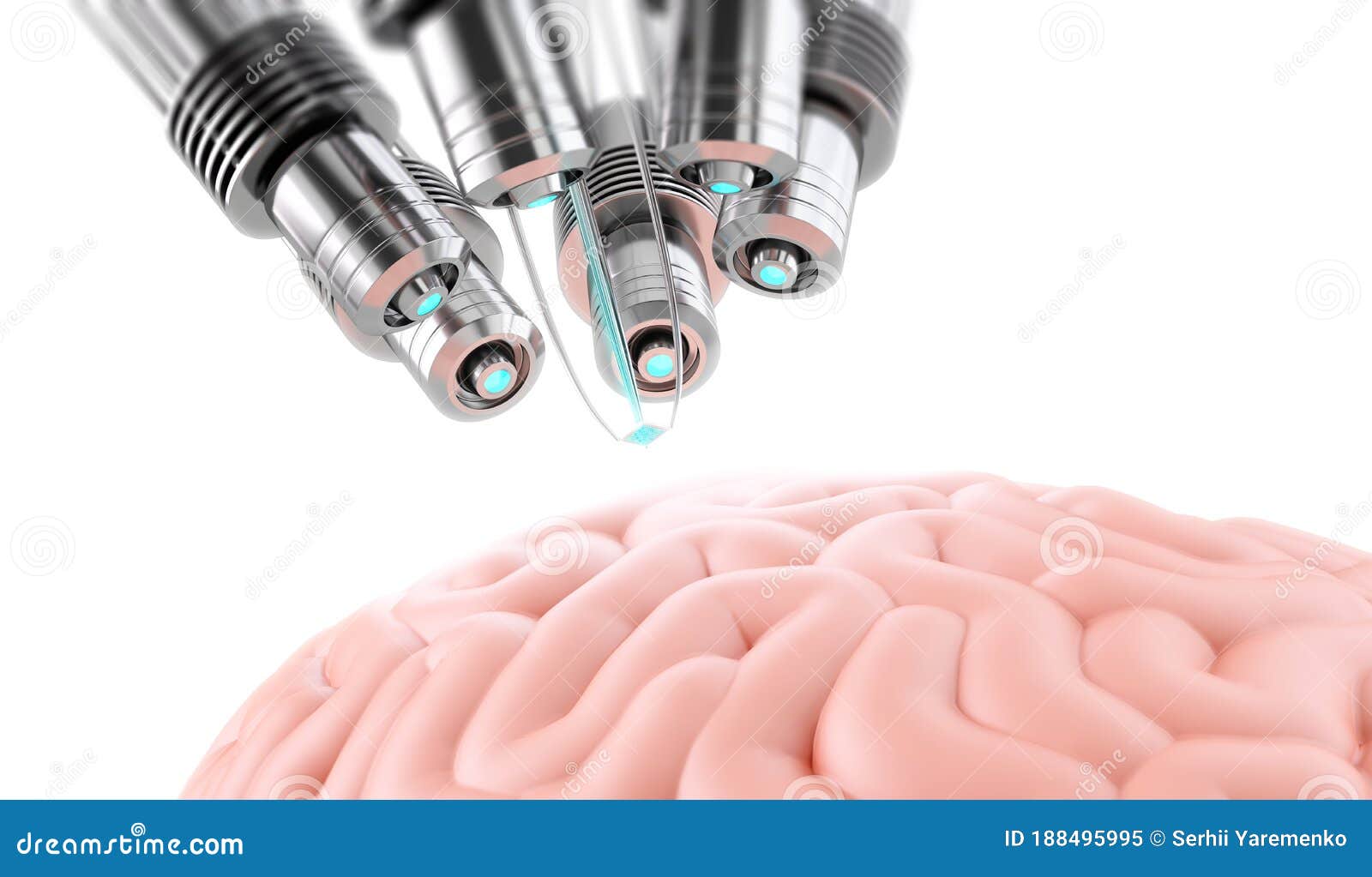 Brain chip concept stock illustration. Illustration of chip - 188495995