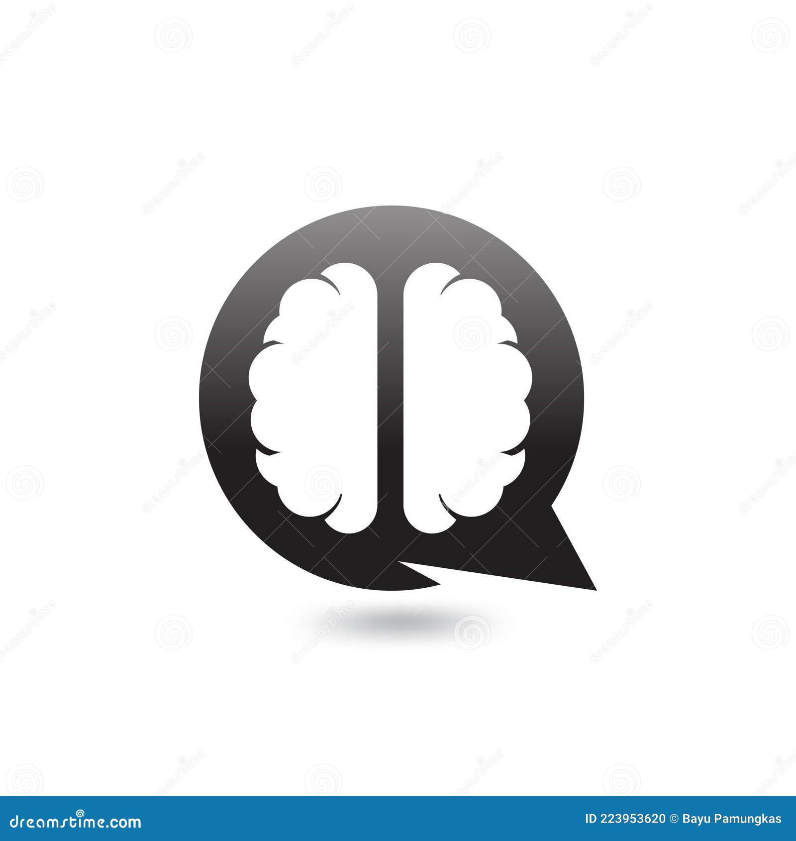 Brain Talk Icon Symbol Vector Illustration | CartoonDealer.com #62876986