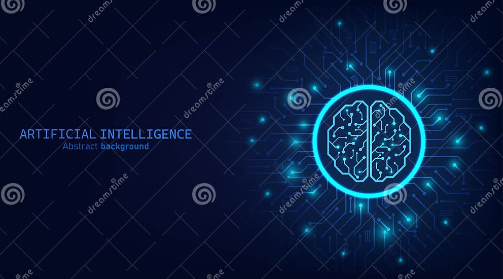 Brain Circuit on Circuit Motherboards, Artificial Intelligence Abstract ...