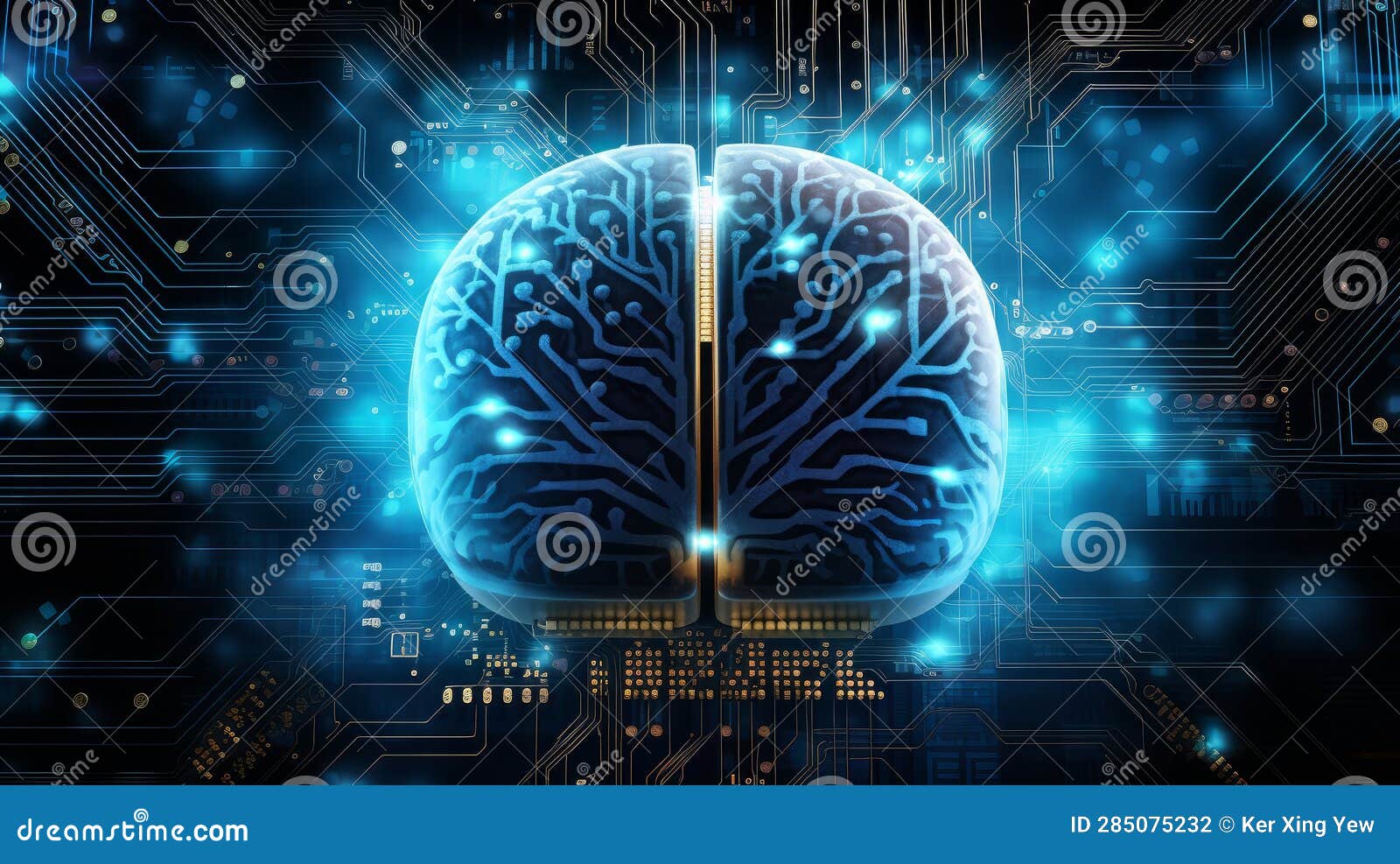 A Brain with Circuitry Patterns, Intersection of Technology and ... A Brain with Circuitry Patterns, Intersection of Technology and ...