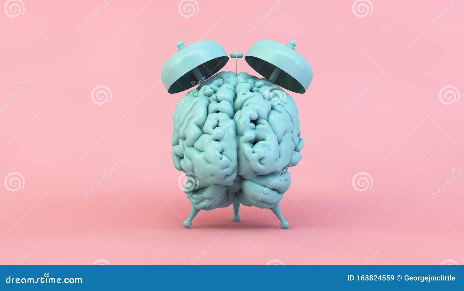 Brain clock concept stock illustration. Illustration of wake - 163824559