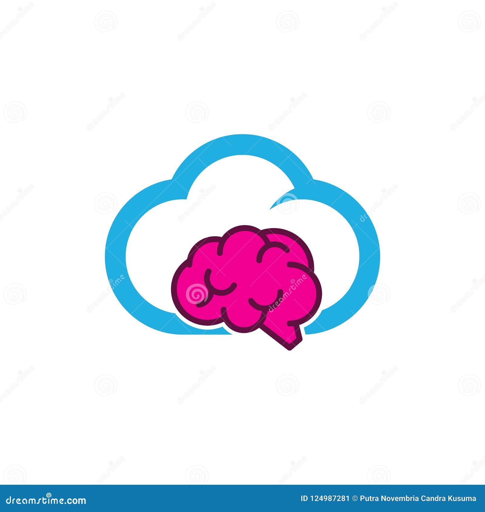 Brain Cloud Logo Icon Design Ilustración del Vector - Ilustración de profesional, nube: 124987281
