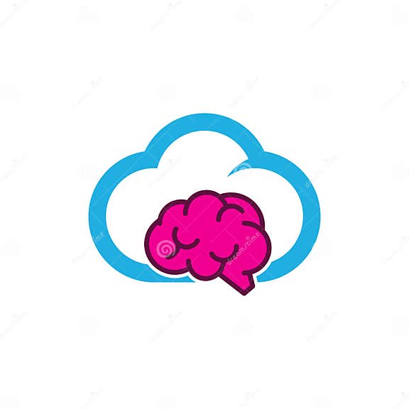 Brain Cloud Logo Icon Design Ilustración del Vector - Ilustración de ...