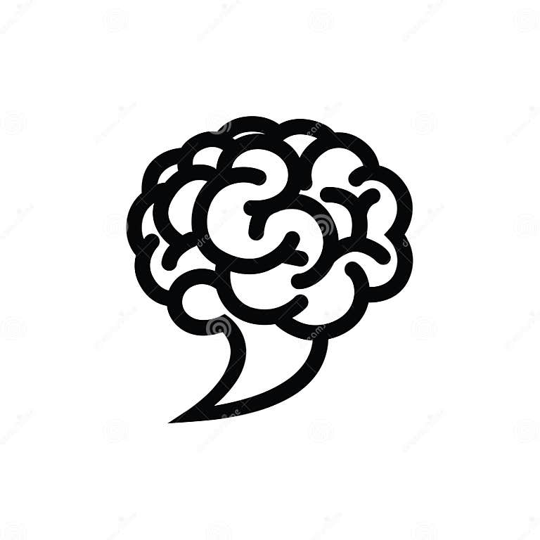 Brain Cloud Logo Template ilustração do vetor. Ilustração de cérebro ...