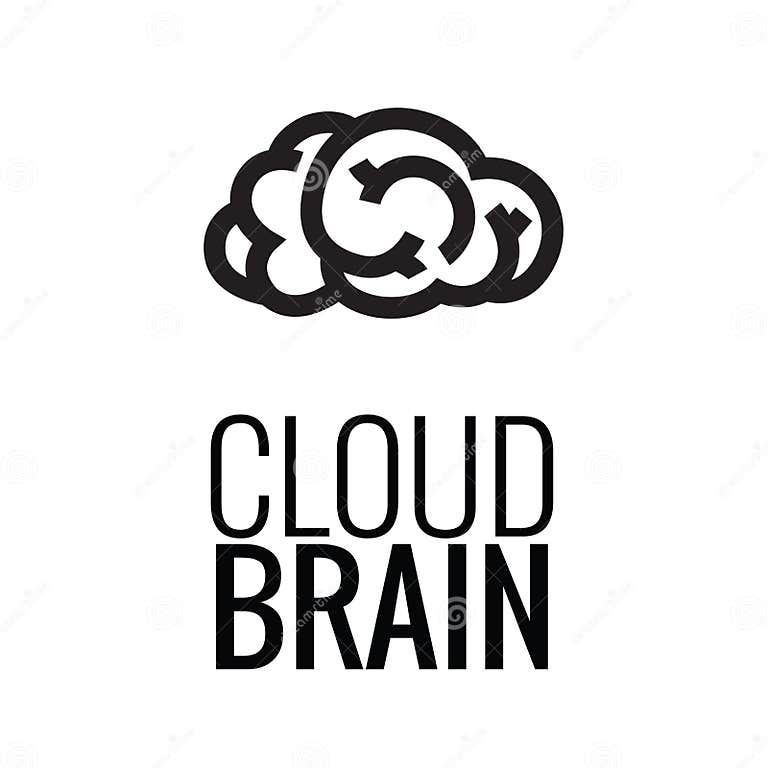 Brain Cloud Logo Template stock vector. Illustration of company - 95467344