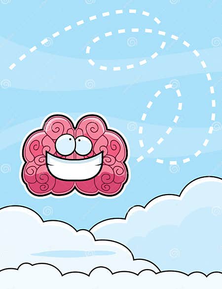 Brain in Clouds stock vector. Illustration of creativity - 13092004