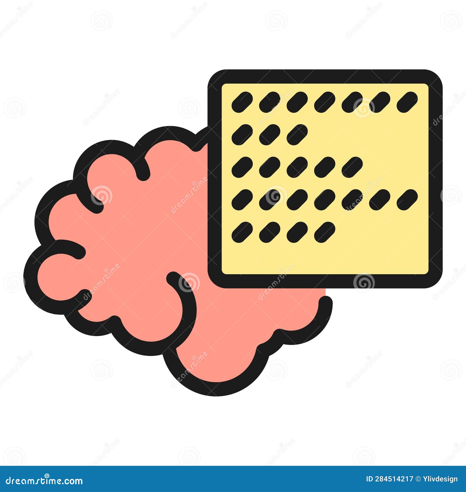 Brain Coding Icon Vector Flat Stock Vector - Illustration of isolated ...