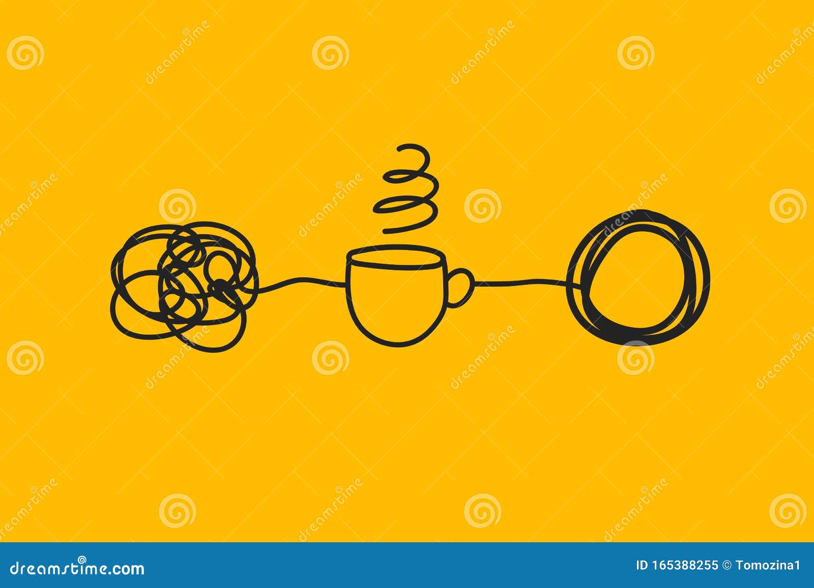 Brain and coffee concept stock vector. Illustration of intelligence ...