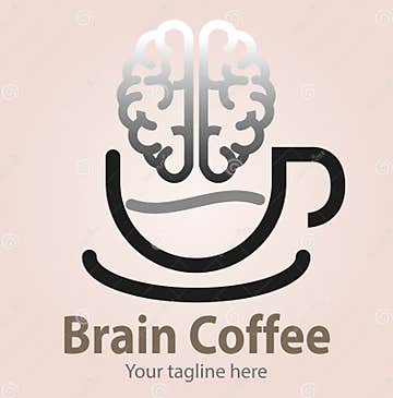 Brain coffee symbol stock vector. Illustration of idea - 148564955